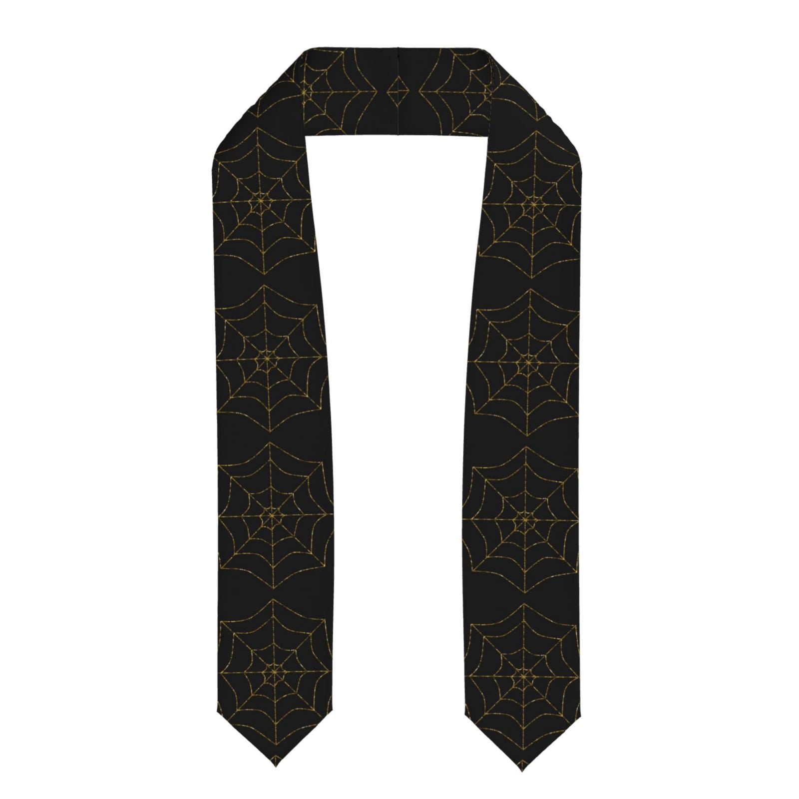 Logiee Golden Spider Web Print Unisex Adult Graduation Stole Shawl 72 ...