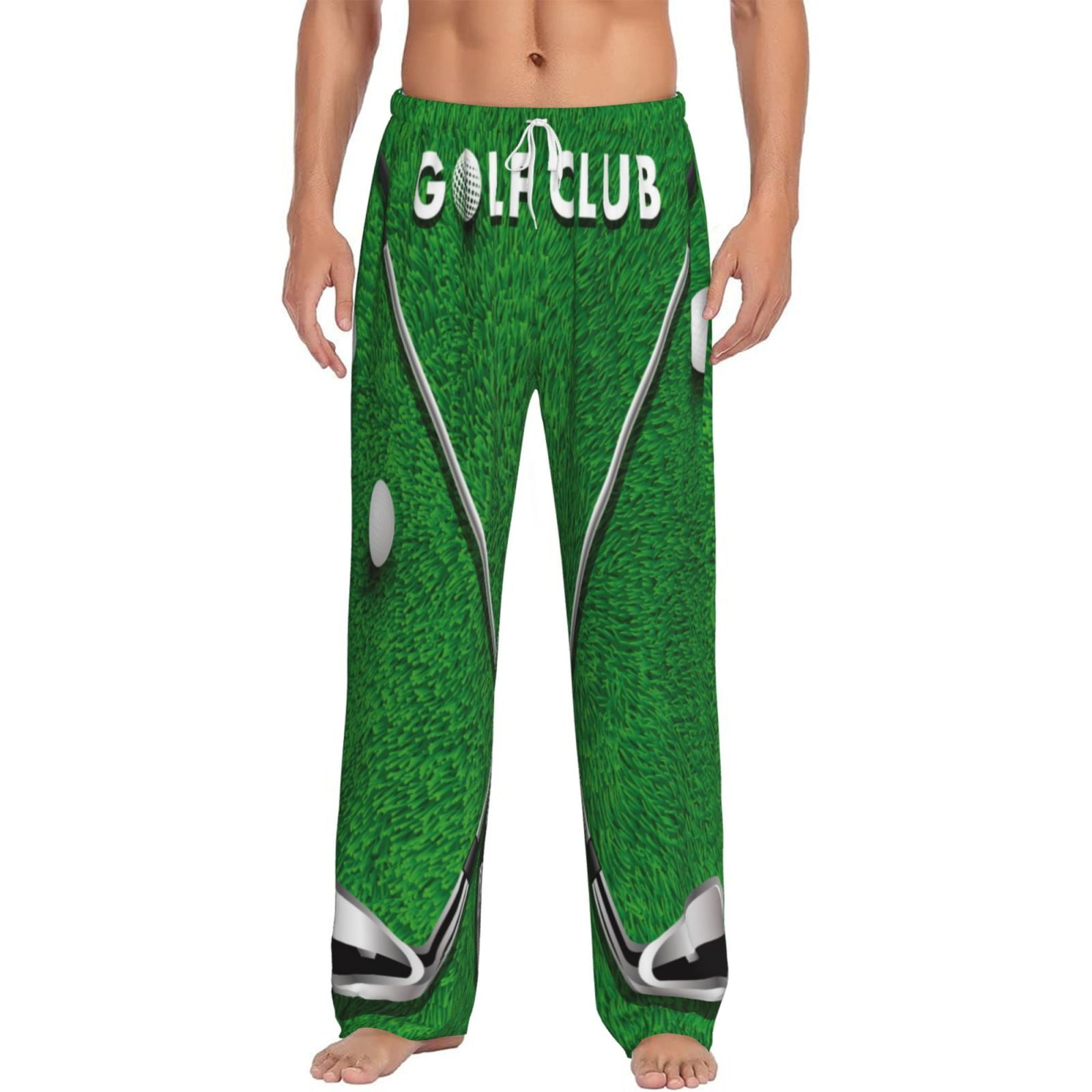 Logiee Golf Sport Club Print Pajama Pants for Men,Men’s Pajama Bottoms ...