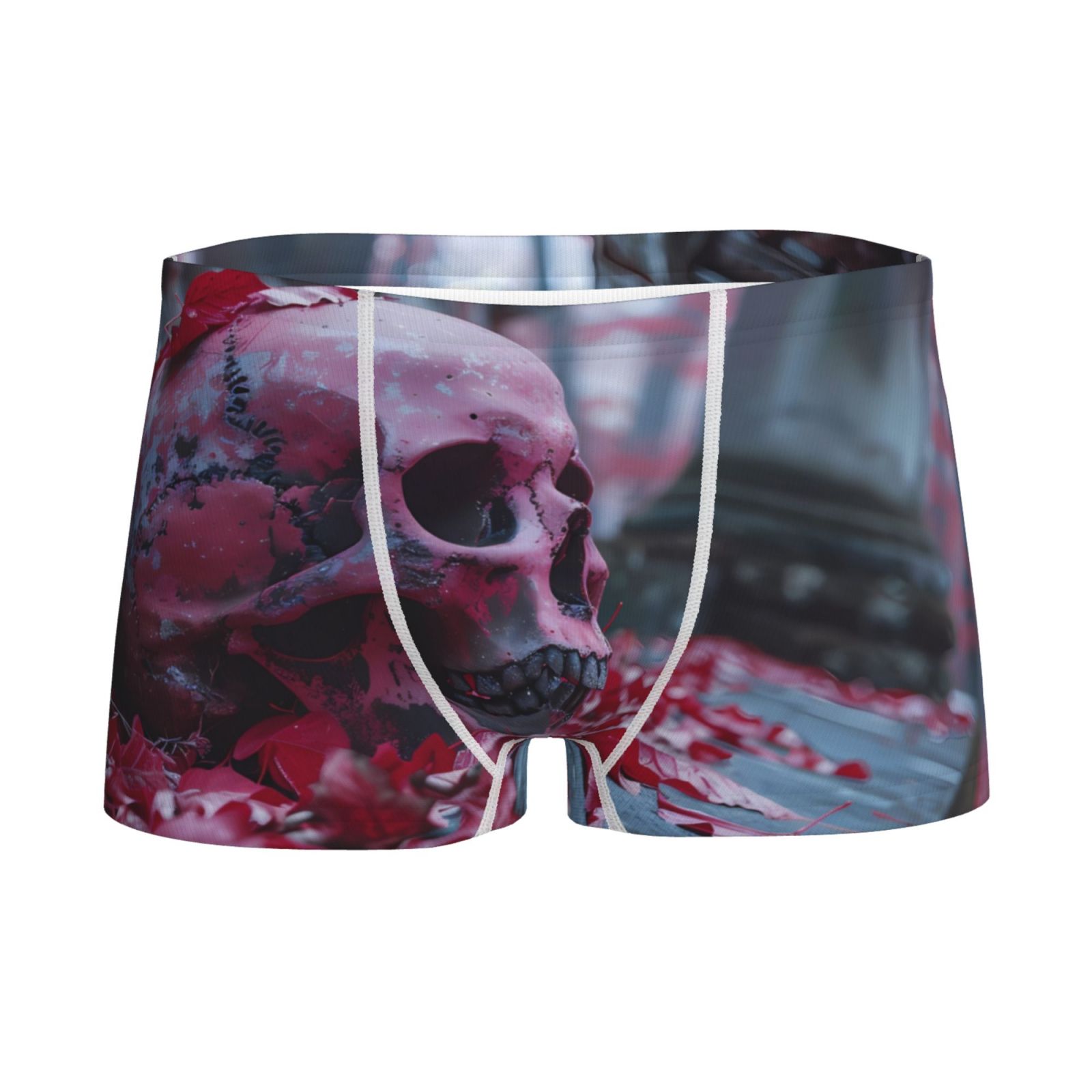 Logiee Gothic Red Skull Cemetery Print Boys' Boxer Briefs,Tween Boy ...