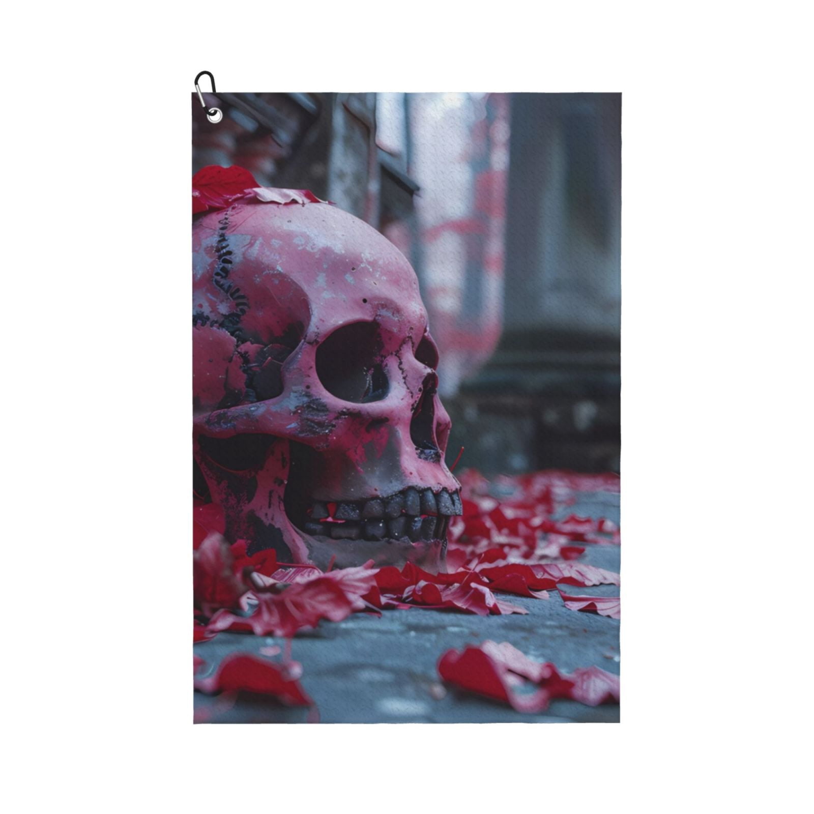 Logiee Gothic Red Skull Cemetery Print Golf Towels,16" x 24" Portable ...