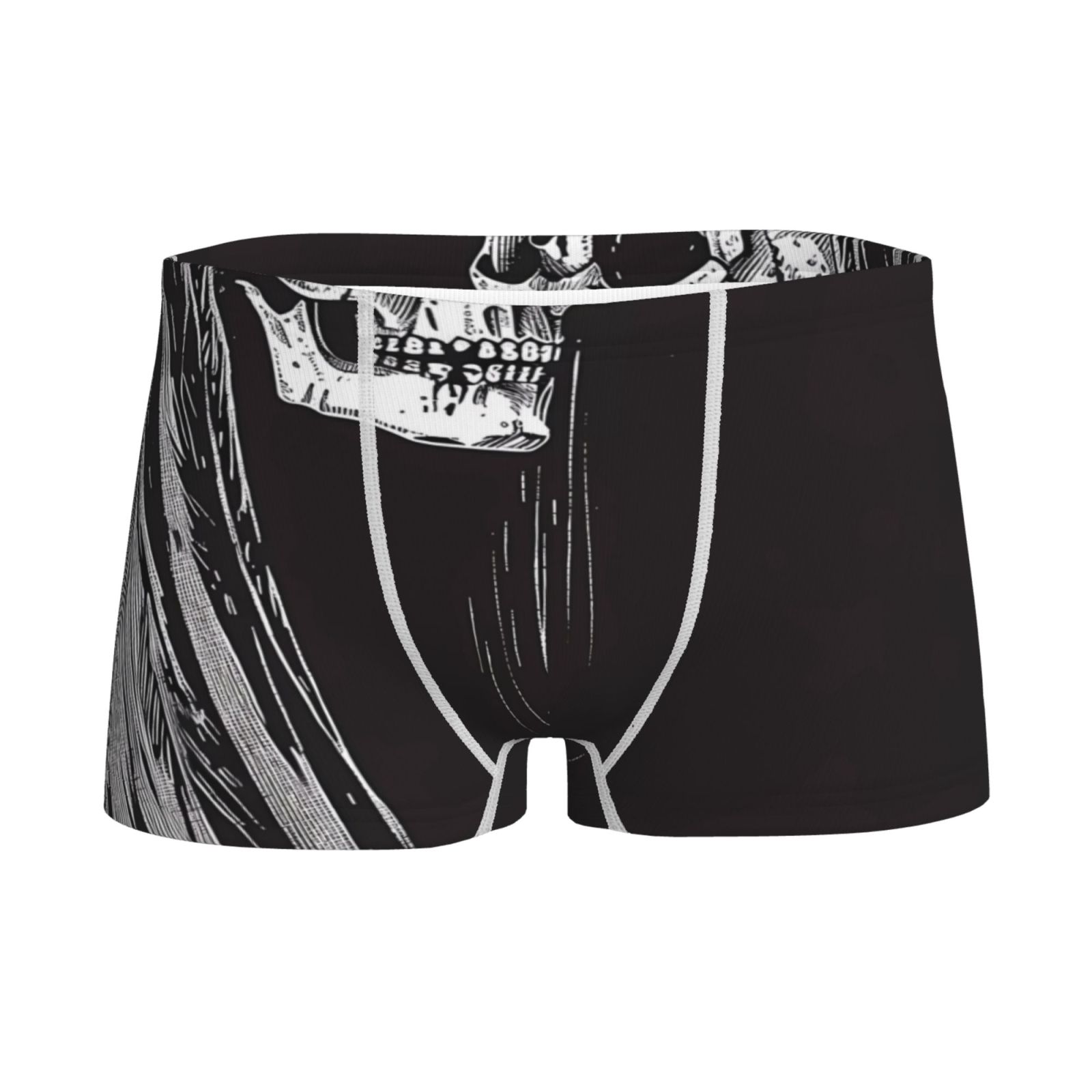 Logiee Gothic Skull Drape Print Boys' Boxer Briefs,Tween Boy Underwear ...