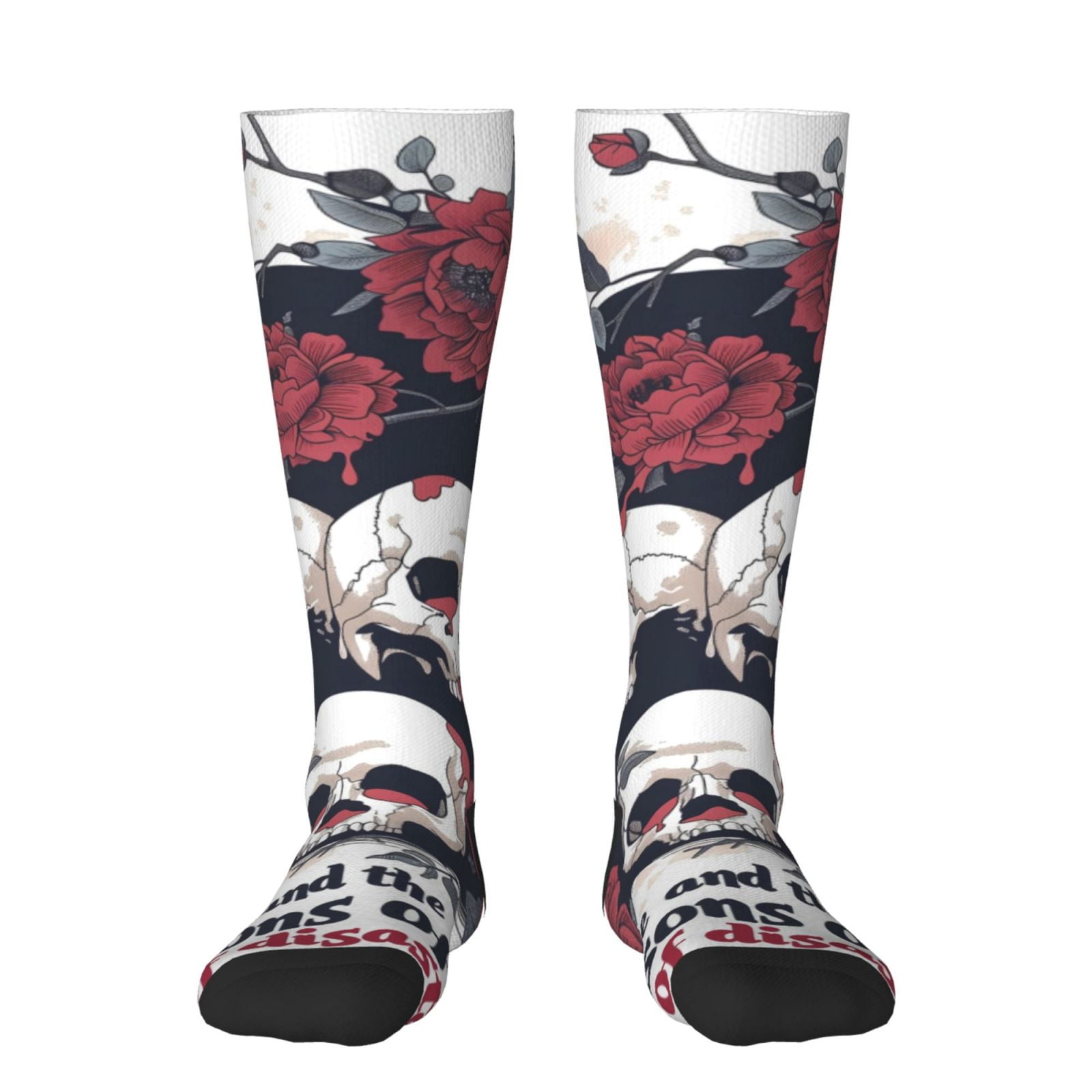 Logiee Gothic Skulls And Roses Print Gift Stocking Stuffers,Adult ...