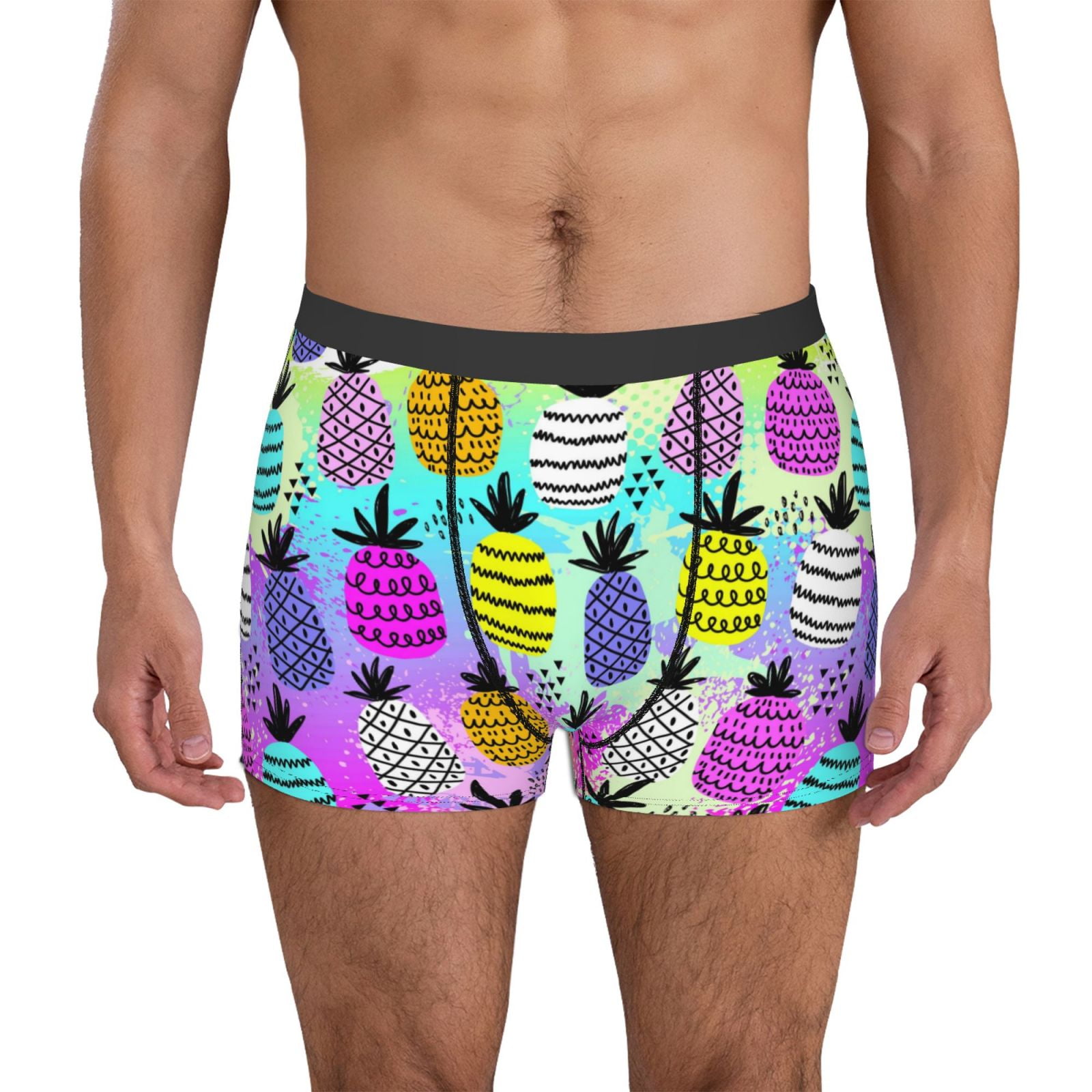 Logiee Graffiti Pineapples Print Mens Boxer Briefs,Boxer Briefs for Men ...