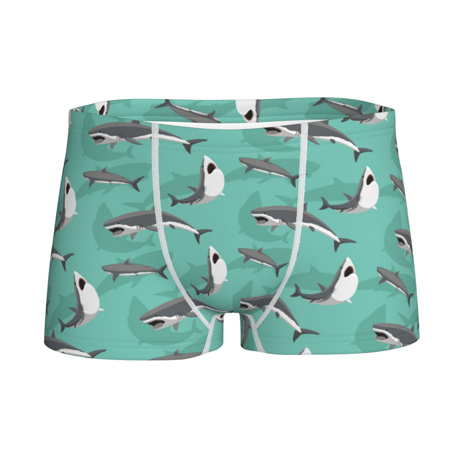Logiee Great White Shark Print Boys' Boxer Briefs,Tween Boy Underwear ...