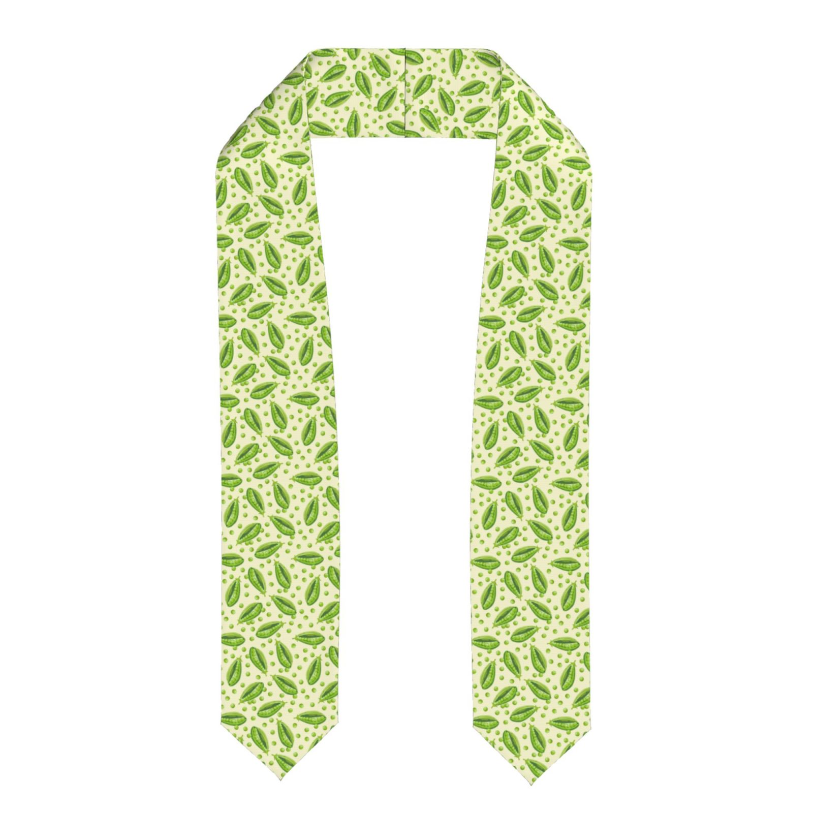 Logiee Green Peas Print Unisex Adult Graduation Stole Shawl 72" Long ...