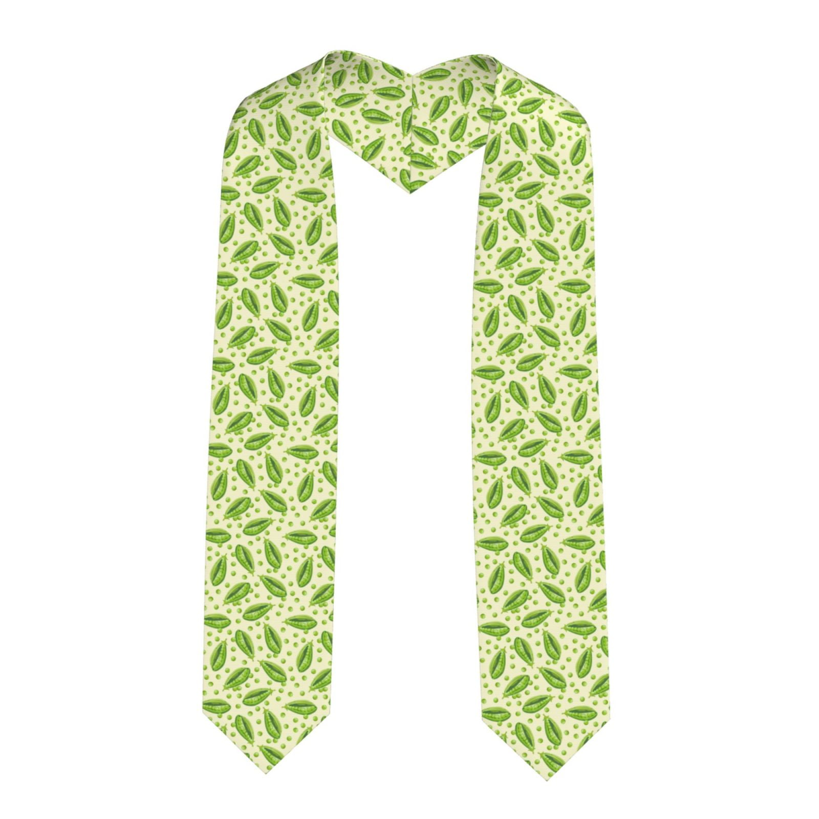 Logiee Green Peas Print Unisex Adult Graduation Stole Shawl 72" Long ...