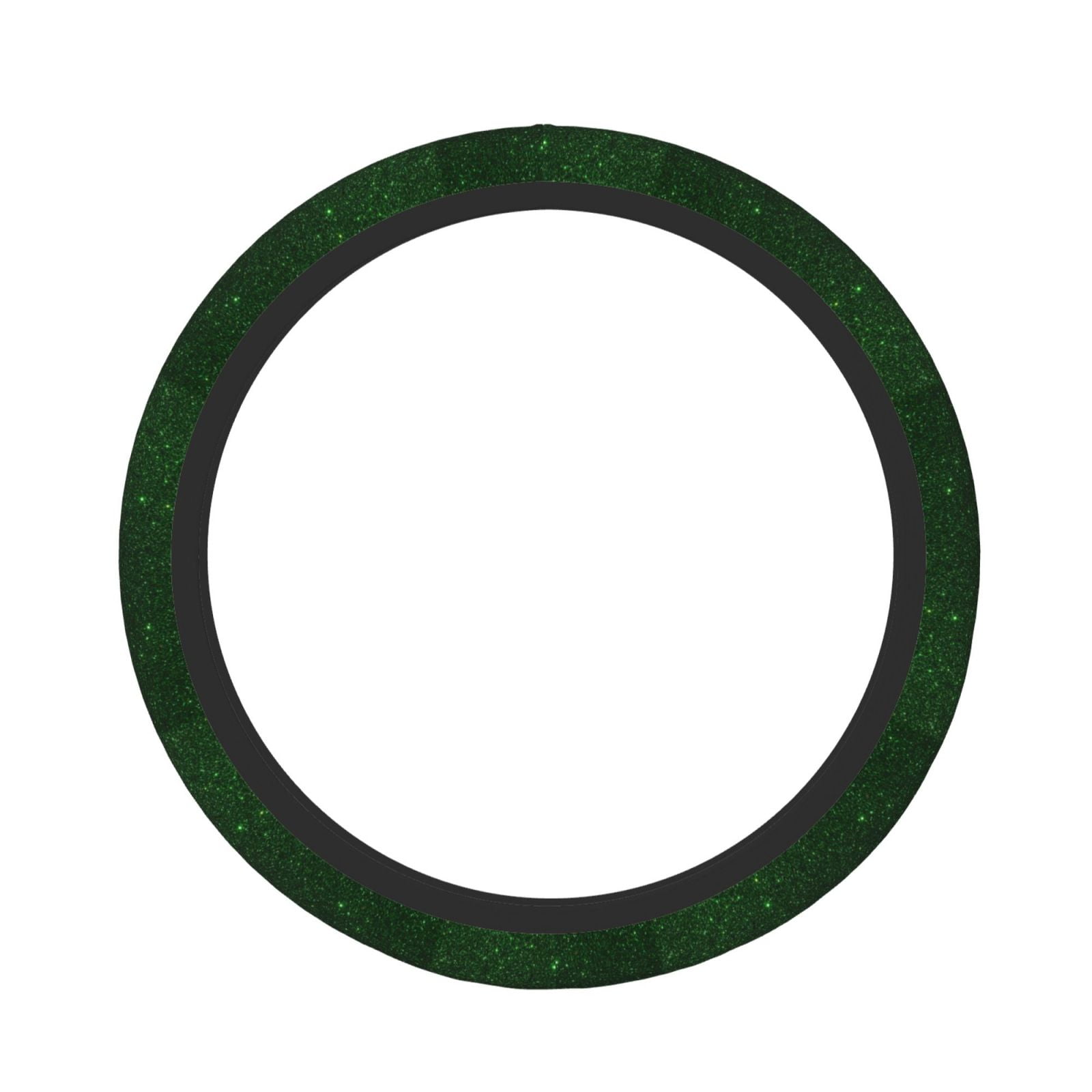 Logiee Green Sparkling Print Breathable Elastic Steering Wheel Cover ...