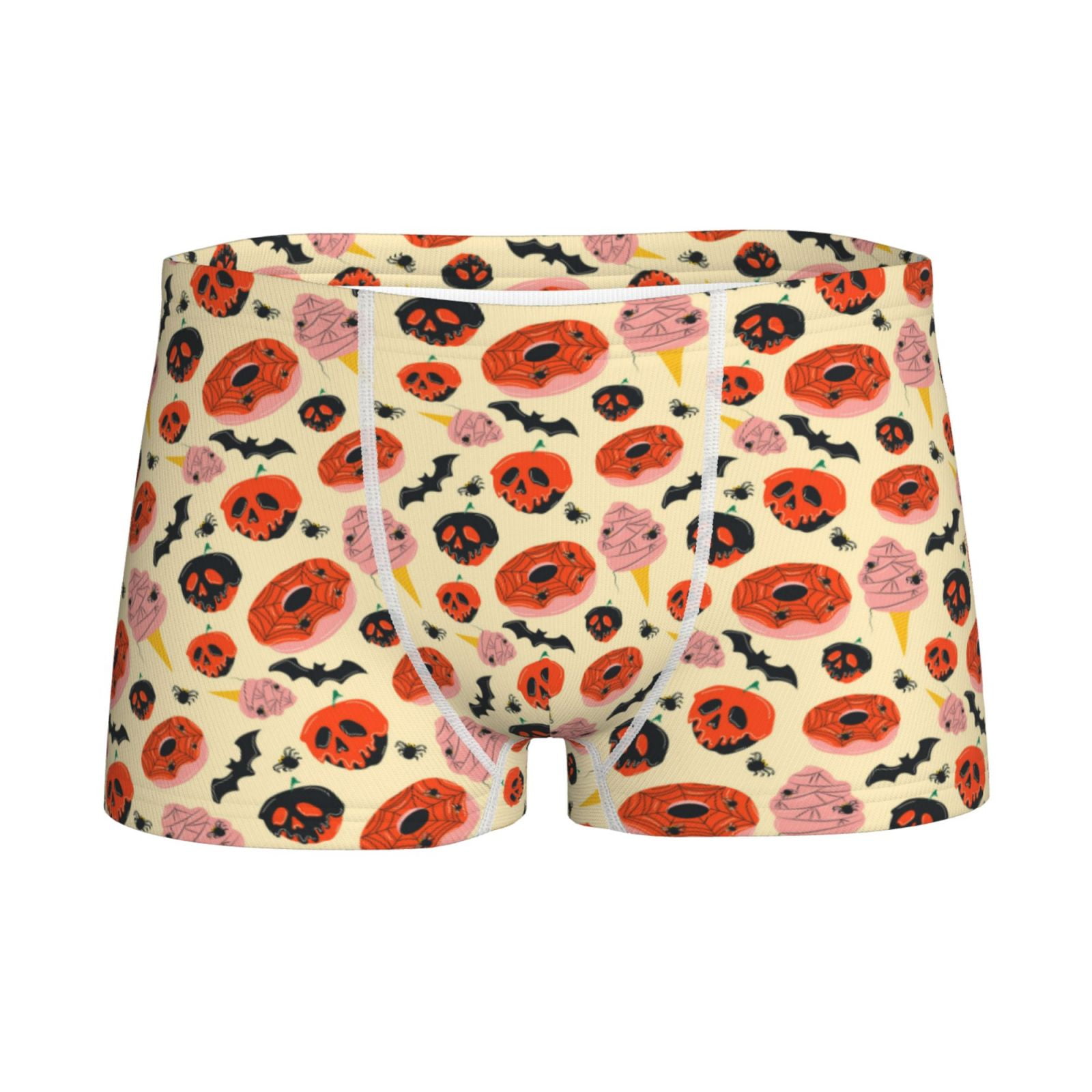 Logiee Halloween Donut Print Boys' Boxer Briefs,Tween Boy Underwear ...