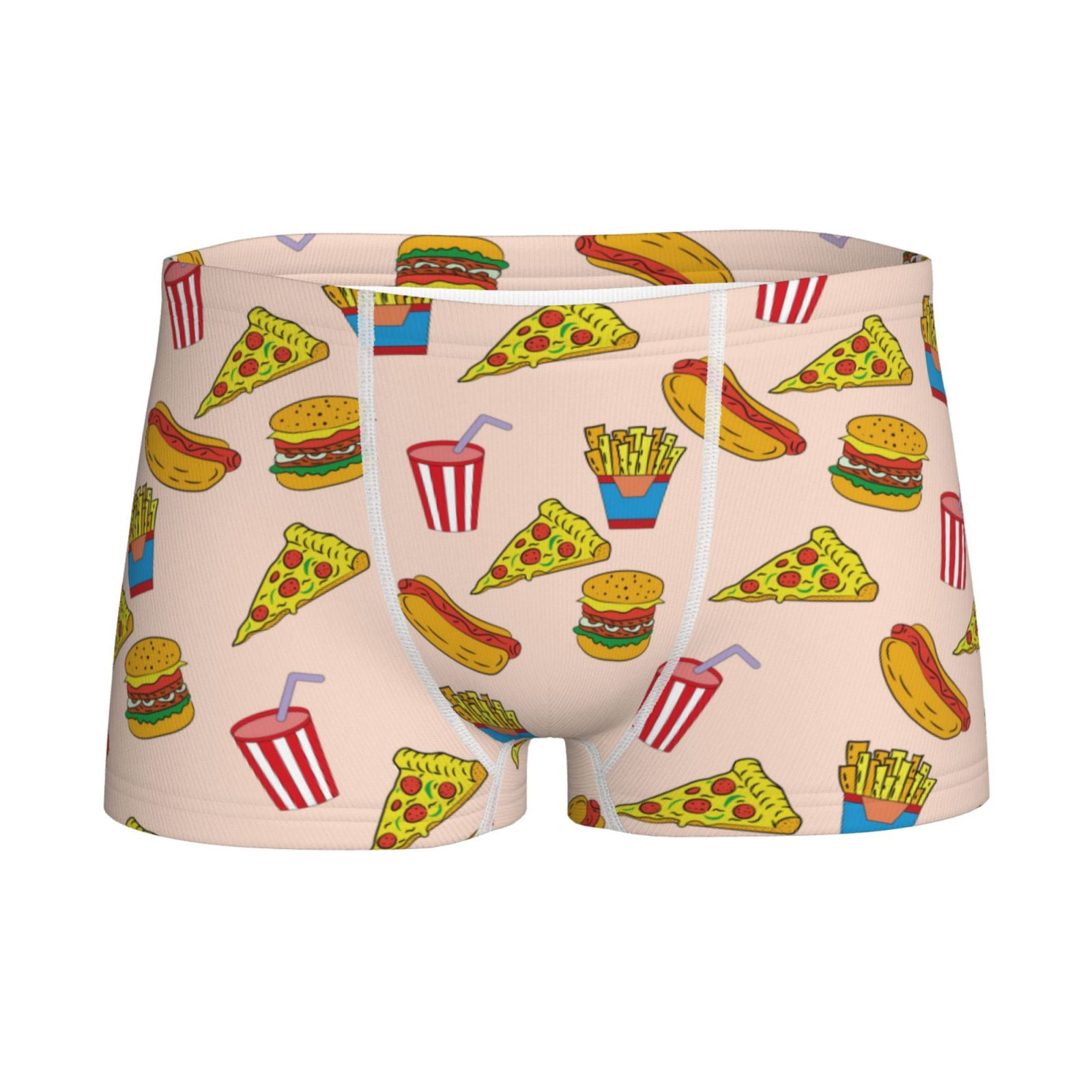 Logiee Hamburger Pizza Coke Print Boys' Boxer Briefs,Tween Boy ...