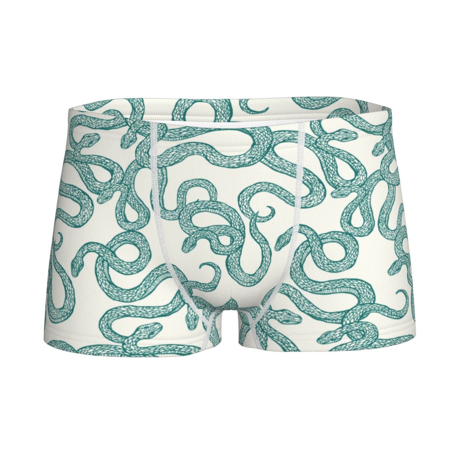 Logiee Hand Drawn Snake Print Boys' Boxer Briefs,Tween Boy Underwear ...