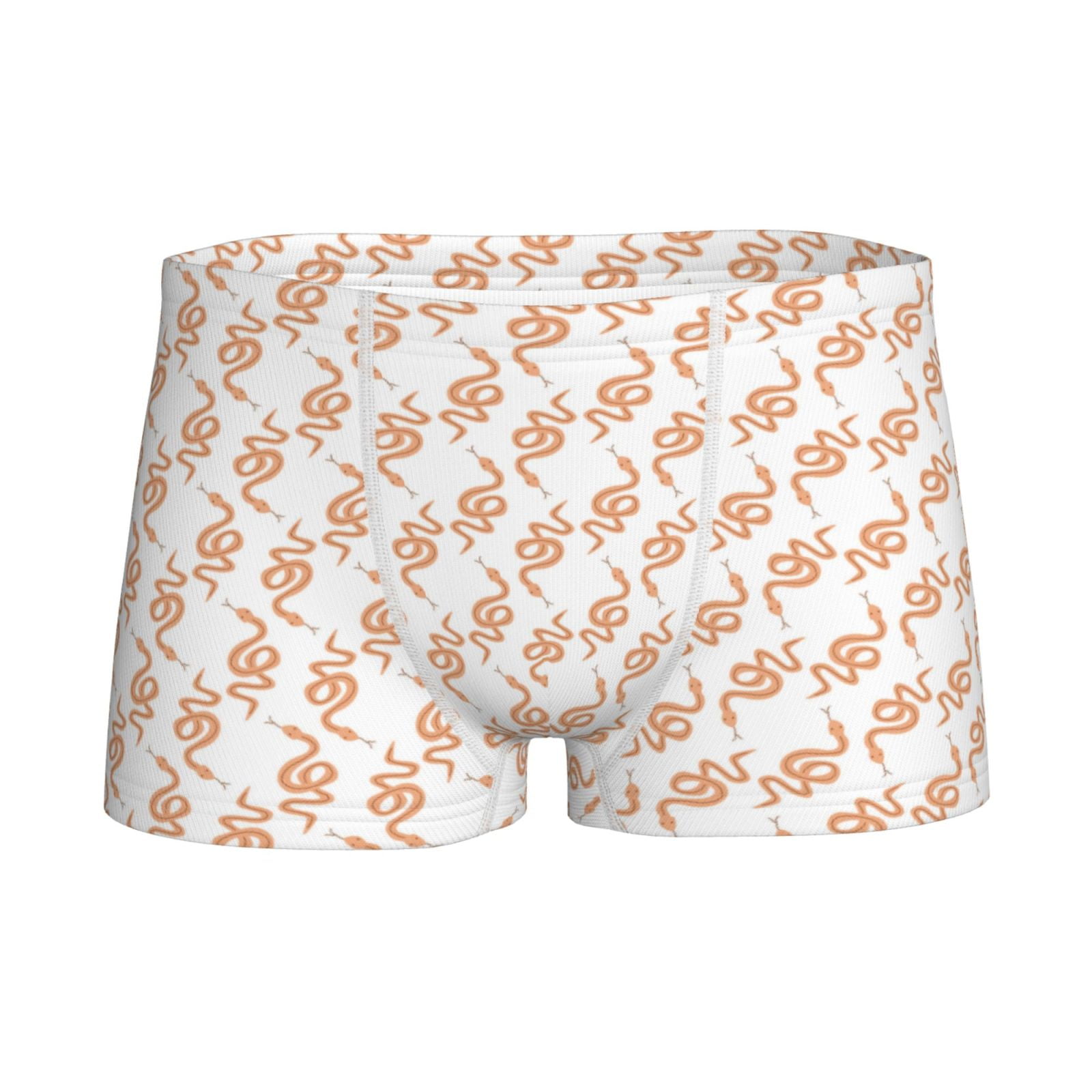 Logiee Hand Drawn Snake Print Boys' Boxer Briefs,Tween Boy Underwear-X ...