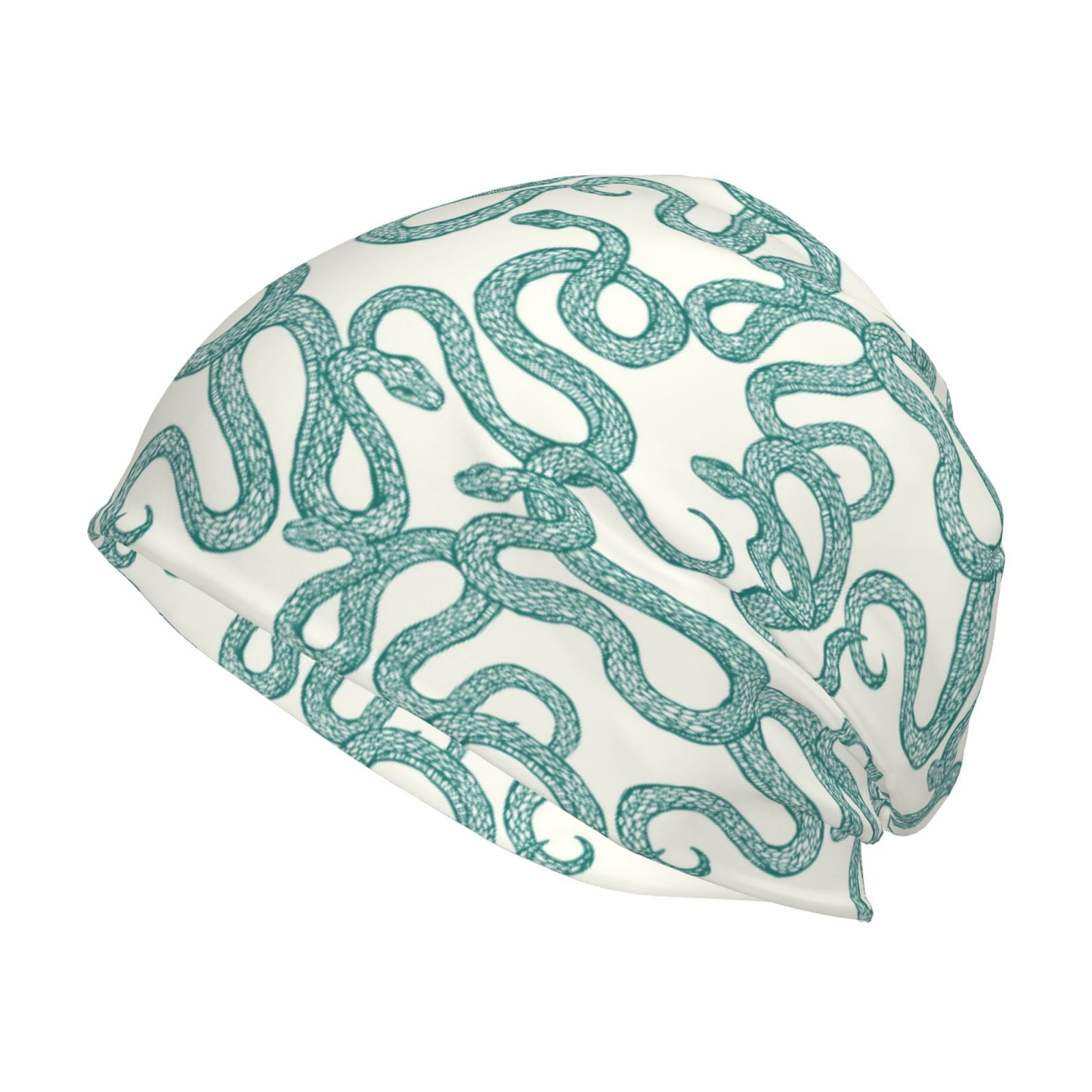 Logiee Hand Drawn Snake Print Unisex Knit Beanie for Men Women Winter ...
