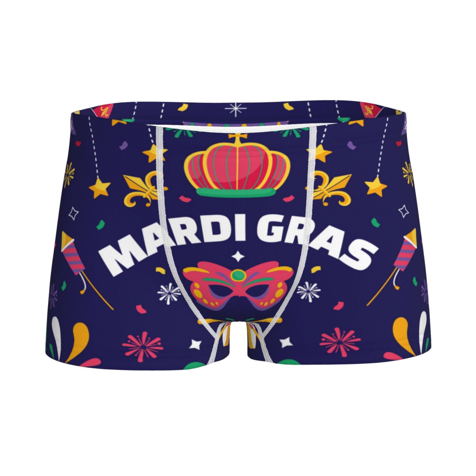Logiee Happy Mardi Gras Print Boys' Boxer Briefs,Tween Boy Underwear ...