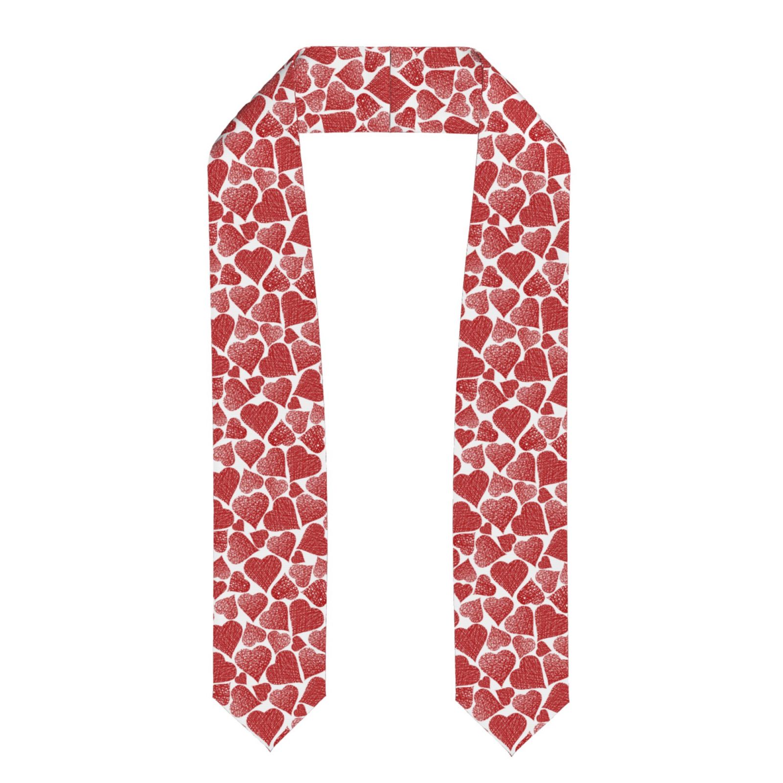 Logiee Hearts Print Unisex Adult Graduation Stole Shawl 72" Long for ...