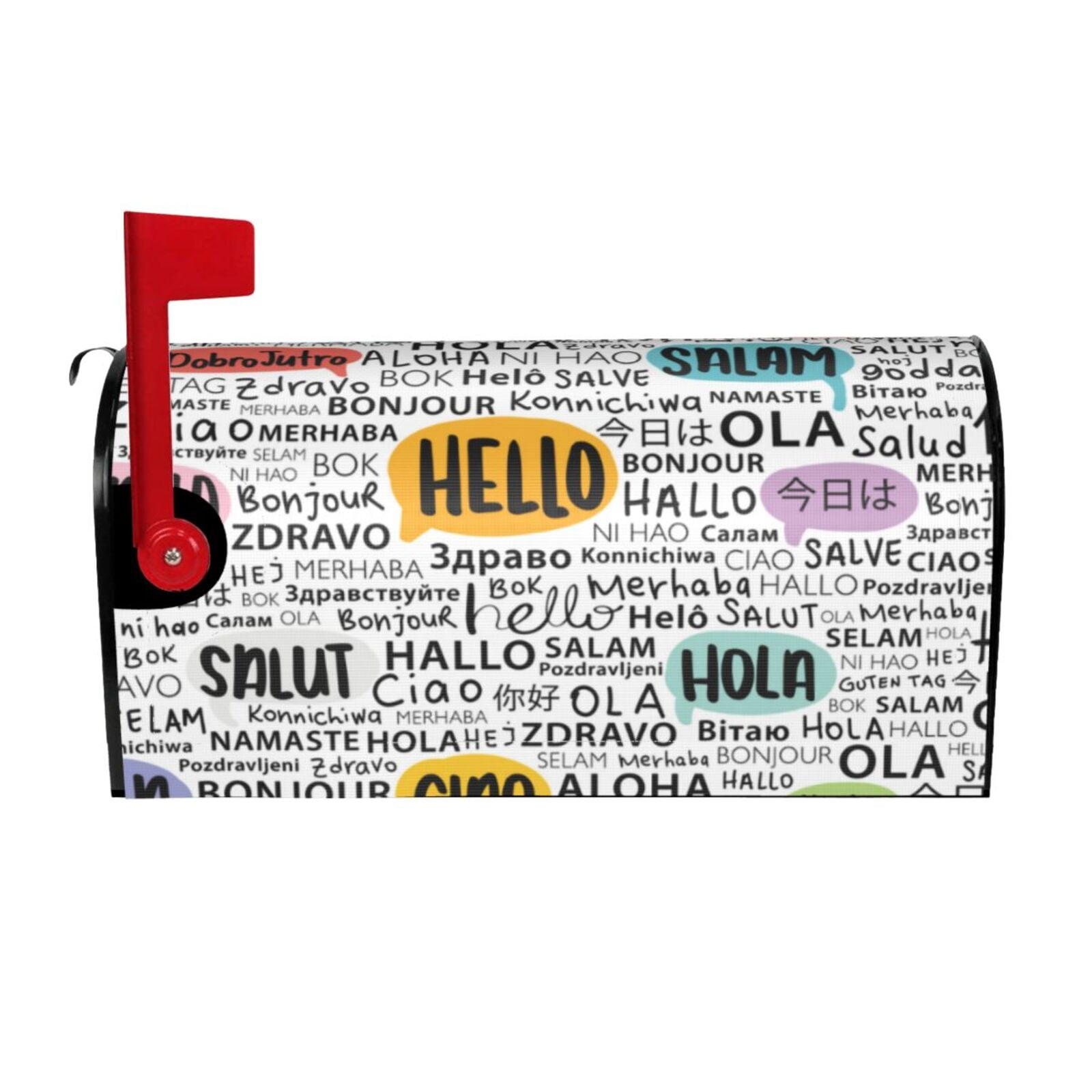 Logiee Hello Print Post Letter Box Wrap Decor, Mailbox Cover Suitable ...