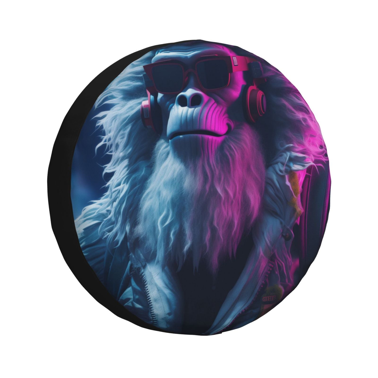Logiee Hip-Hop Glasses Gorilla Print Spare Tire Cover, Universal Wheel ...