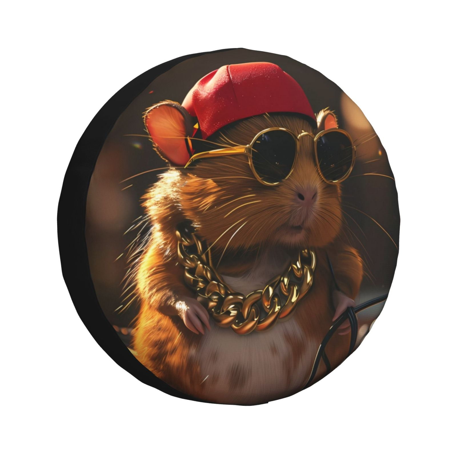 Logiee Hip-Hop Guinea Pig. Print Spare Tire Cover, Universal Wheel ...