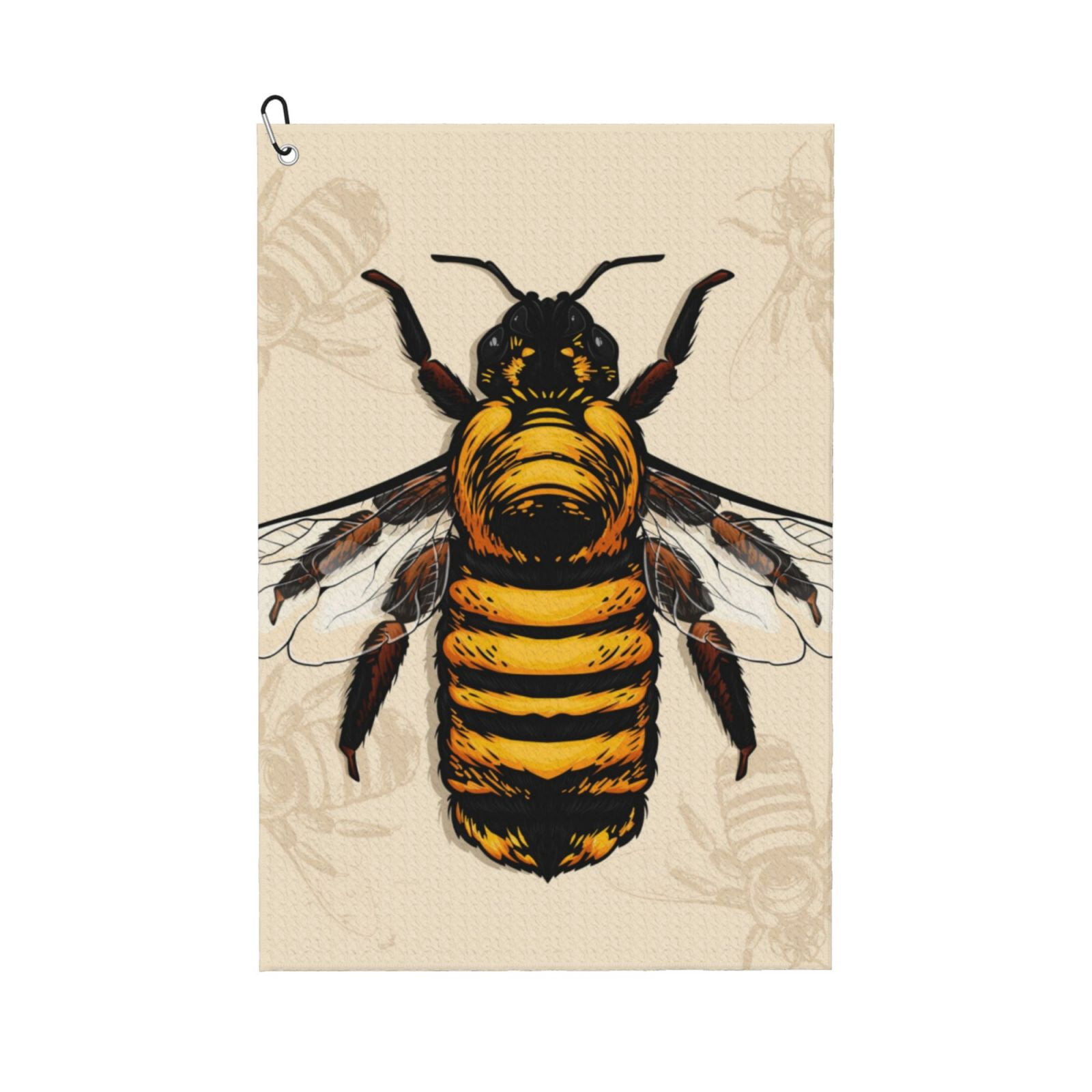 Logiee Honey Bee Print Golf Towels,16" x 24" Portable Golf Towel for ...