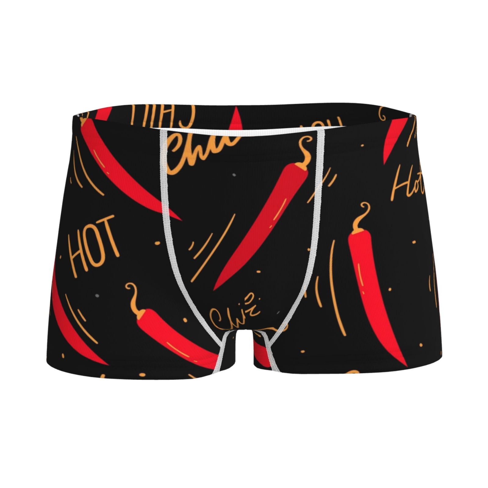 Logiee Hot Chili Print Boys' Boxer Briefs,Tween Boy Underwear ...