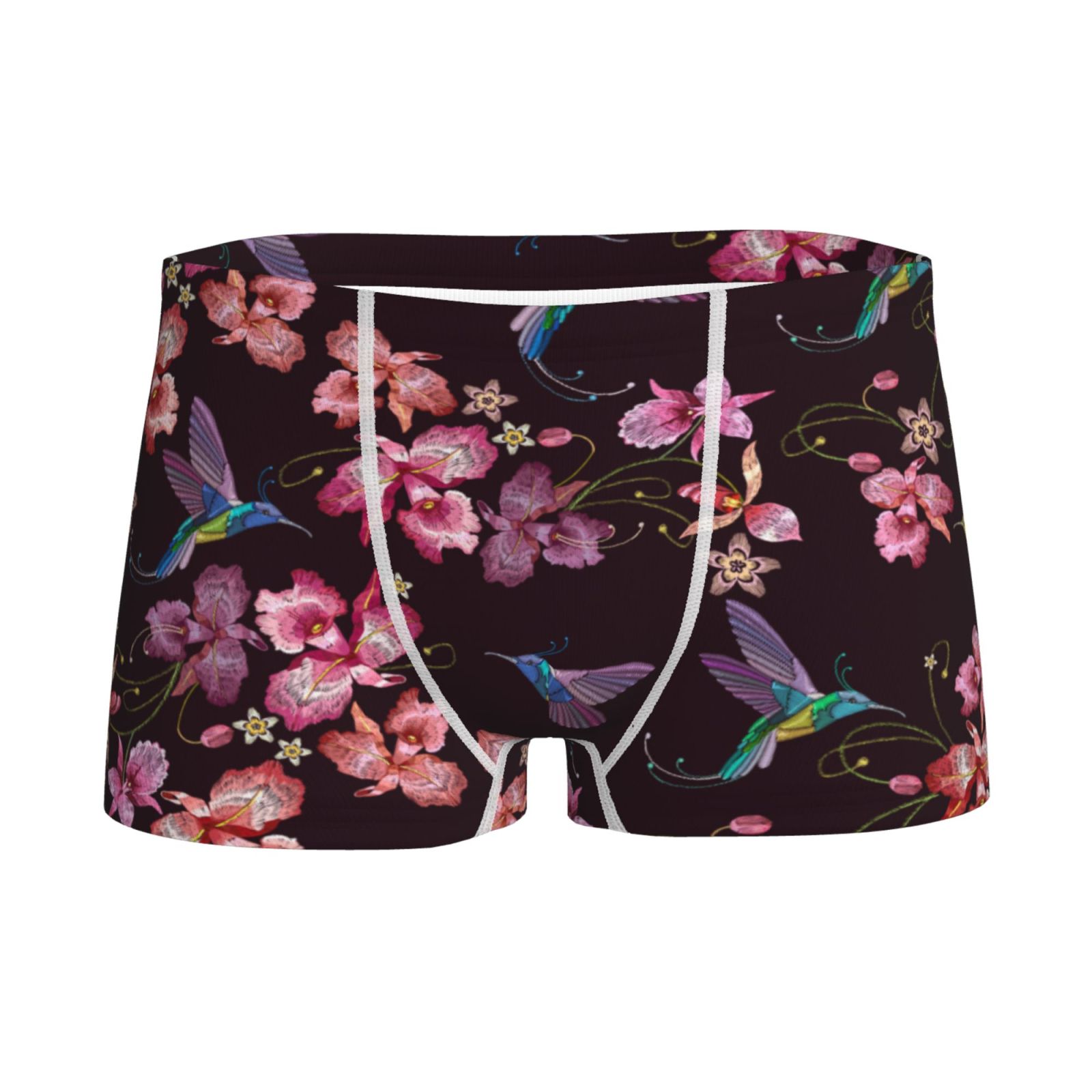 Logiee Humming Bird And Tropical Print Boys' Boxer Briefs,Tween Boy ...