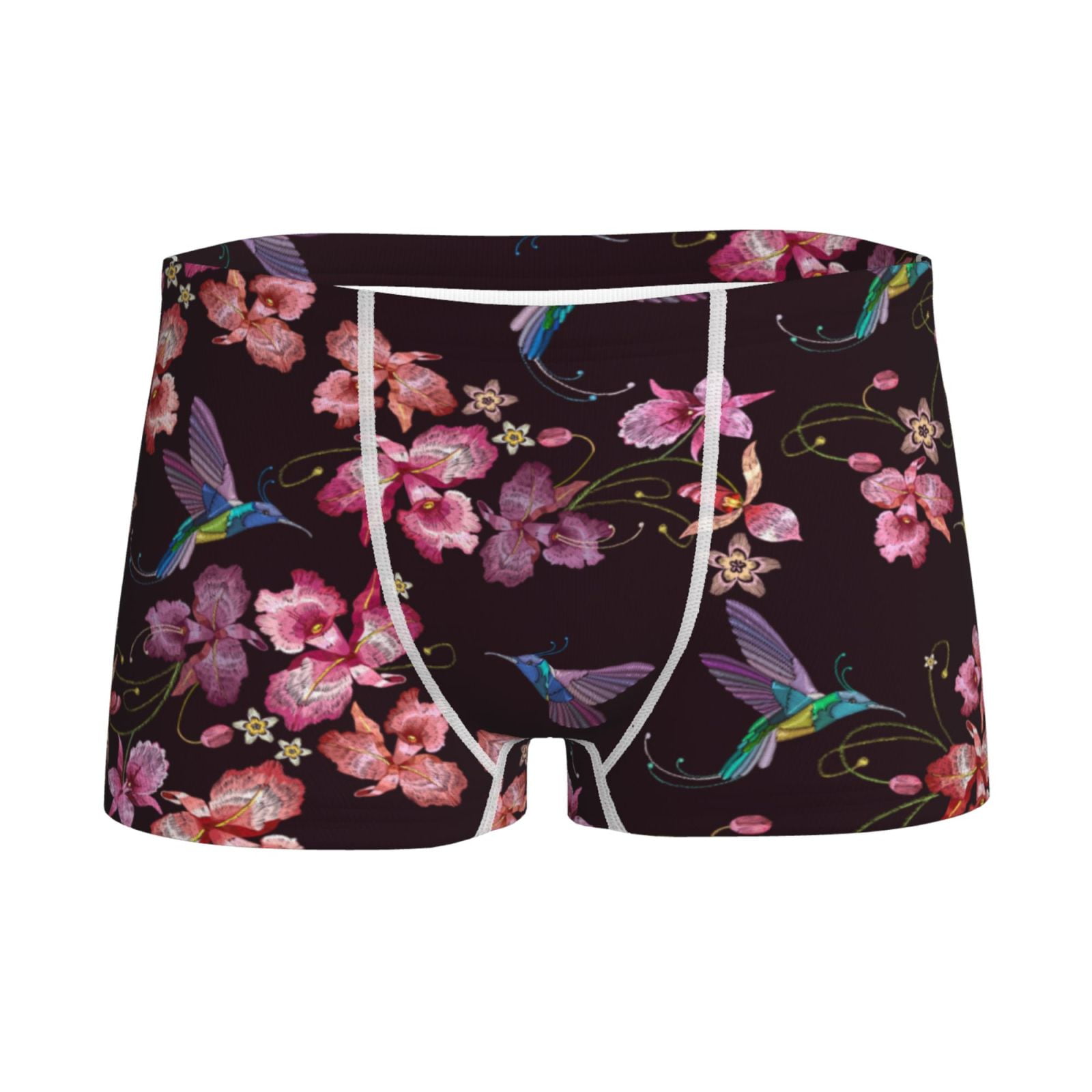 Logiee Humming Bird And Tropical Print Boys' Boxer Briefs,Tween Boy ...