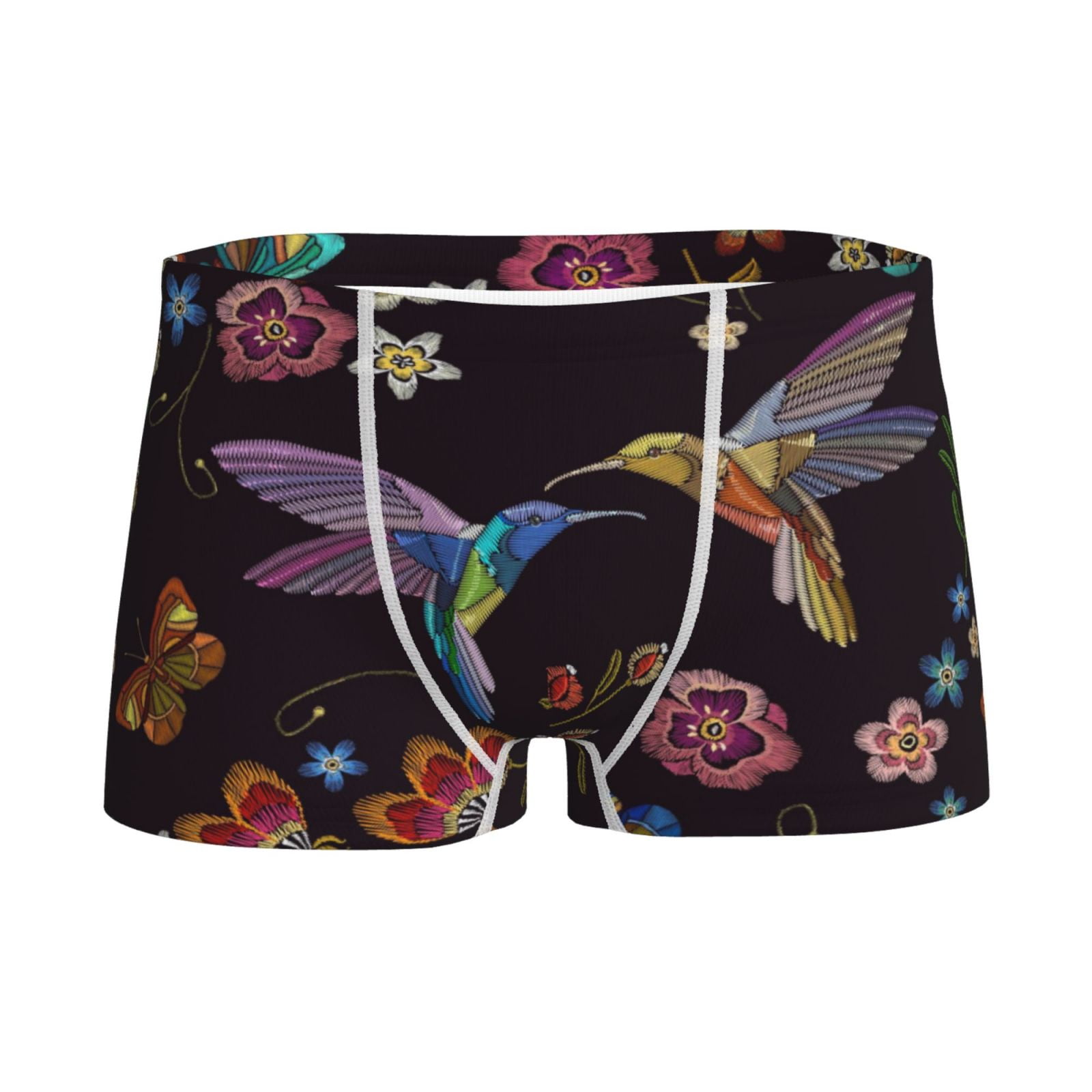 Logiee Humming Bird Print Boys' Boxer Briefs,Tween Boy Underwear-Medium ...