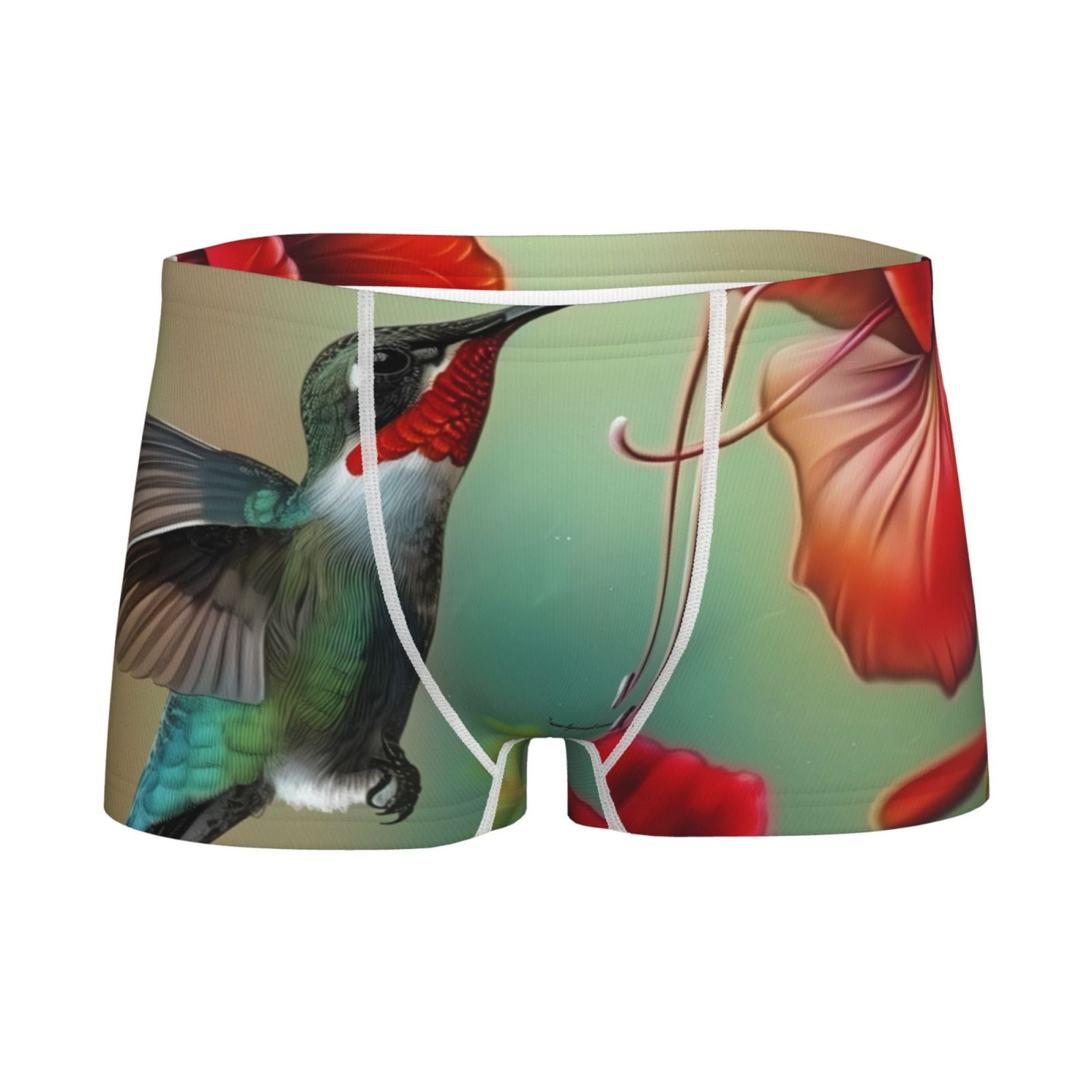 Logiee Hummingbird Floral Paradise Print Boys' Boxer Briefs,Tween Boy ...