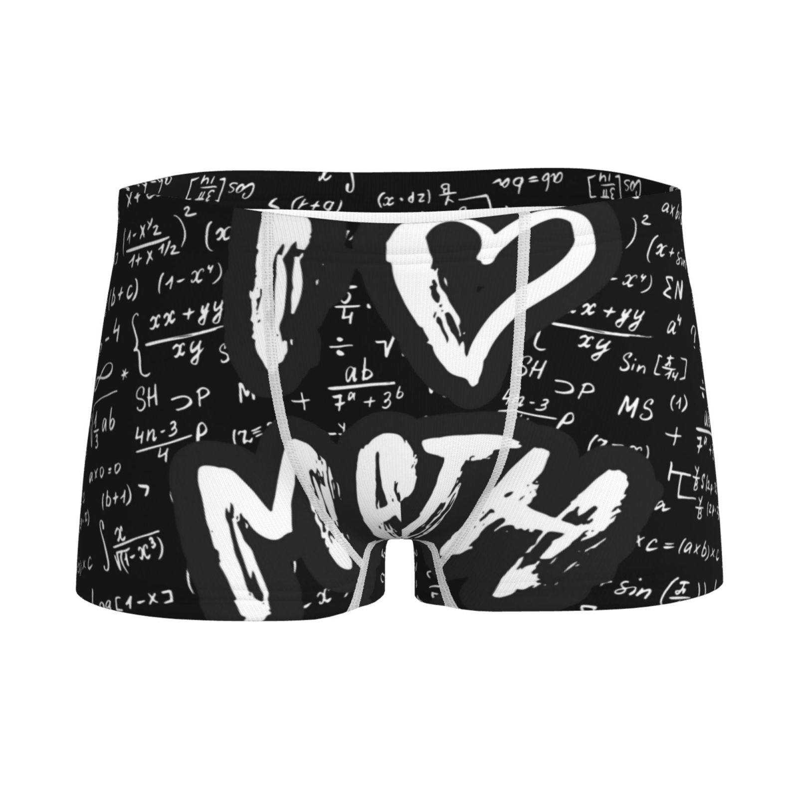 Logiee I love Math Print Boys' Boxer Briefs,Tween Boy Underwear-Small ...