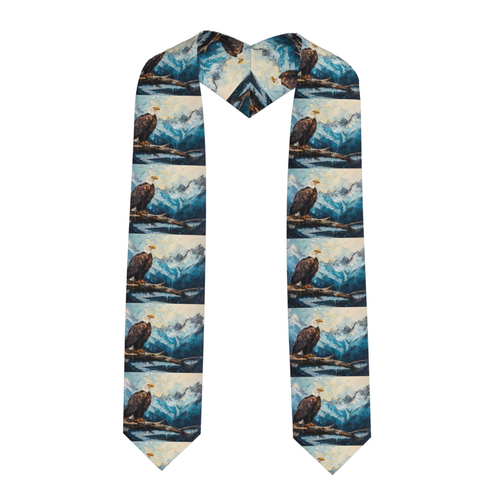 Logiee Iceberg Bald Eagle Print Unisex Adult Graduation Stole Shawl 72 ...