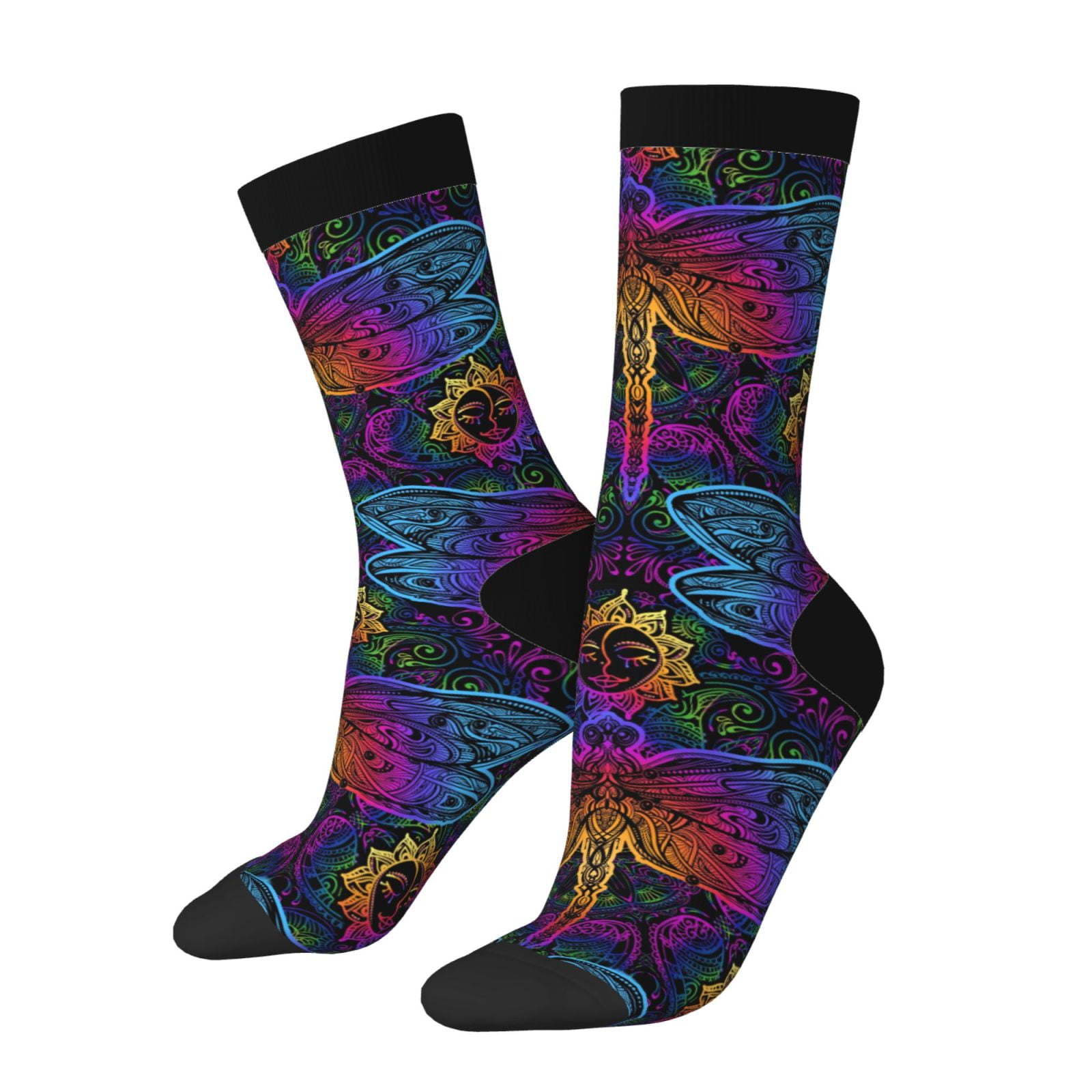 Logiee Indian Mandalas Dragonfly Print Adult Socks for Men & Women,Calf ...