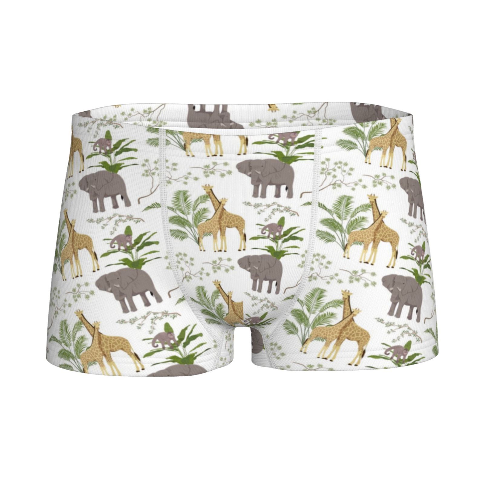 Logiee Jungle Animal Print Boys' Boxer Briefs,Tween Boy Underwear-X ...
