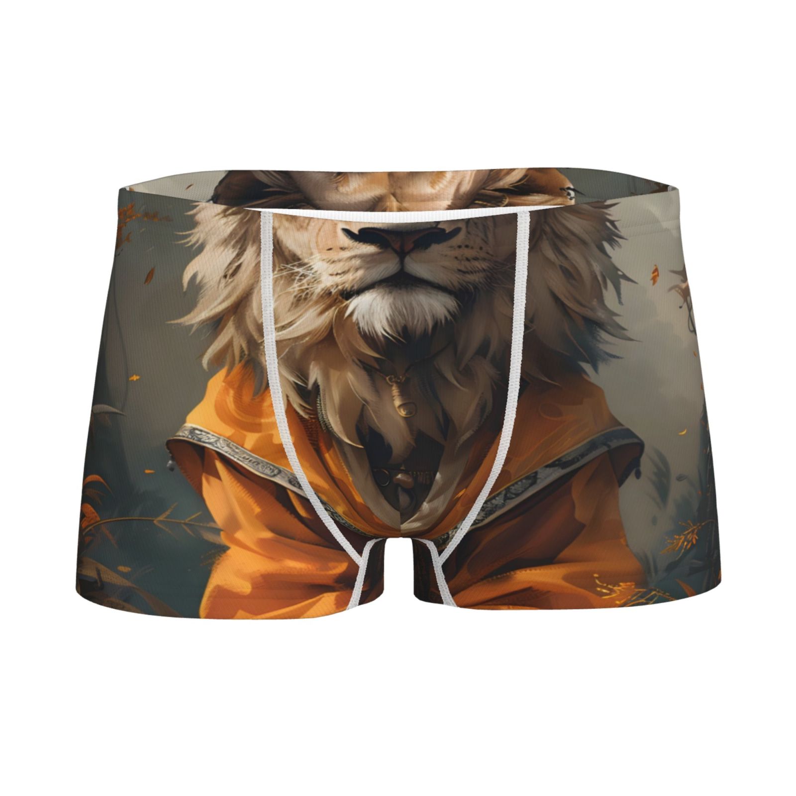 Logiee Jungle Meditating Lion Print Boys' Boxer Briefs,Tween Boy ...