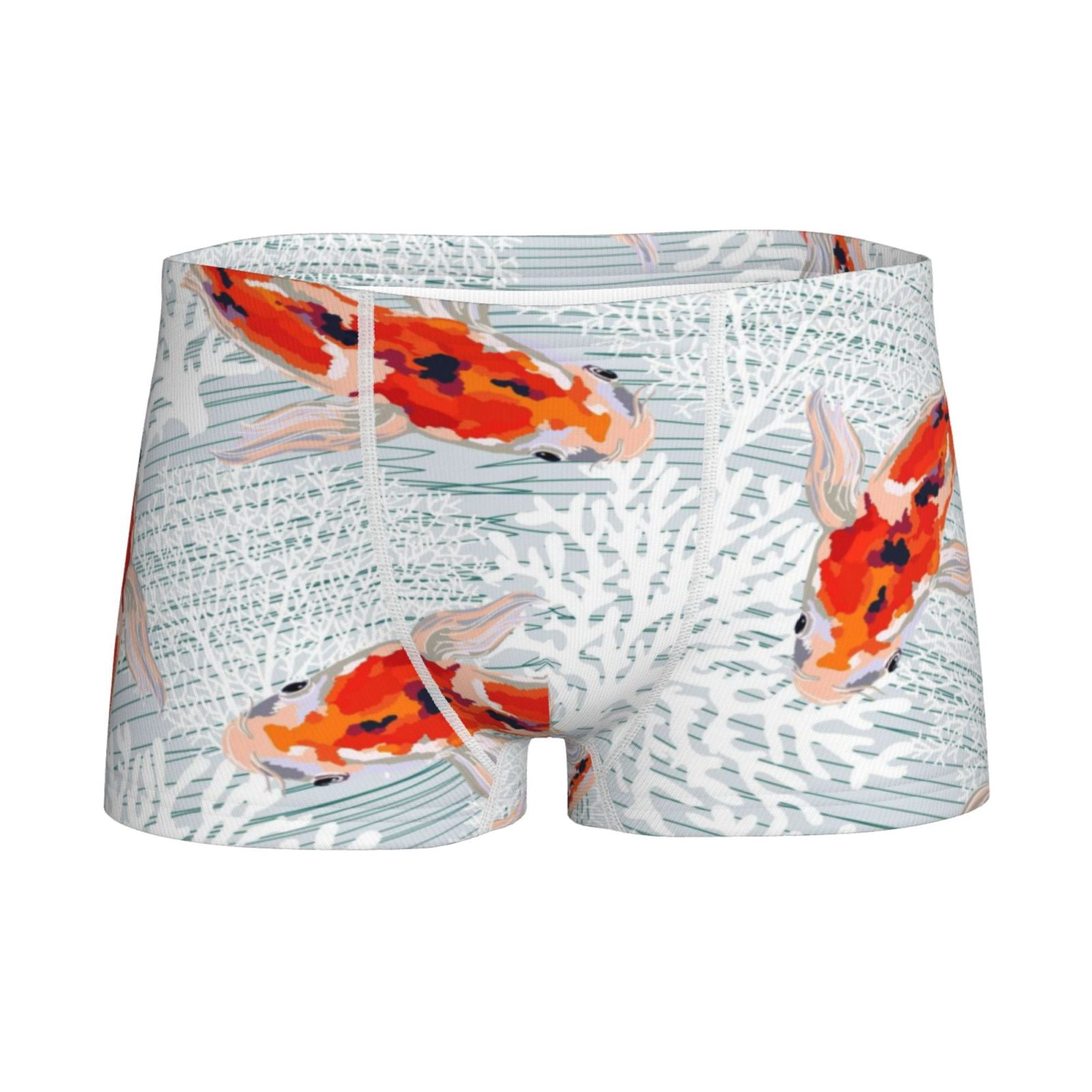 Logiee Koi Fish Corals,Spring Summer Print Boys' Boxer Briefs,Tween Boy ...