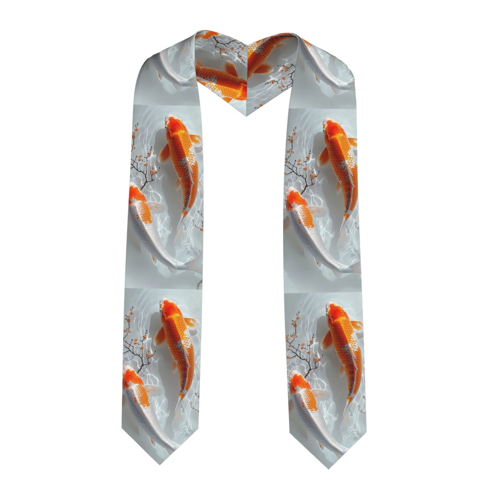 Logiee Koi Fish Water Print Unisex Adult Graduation Stole Shawl 72 ...