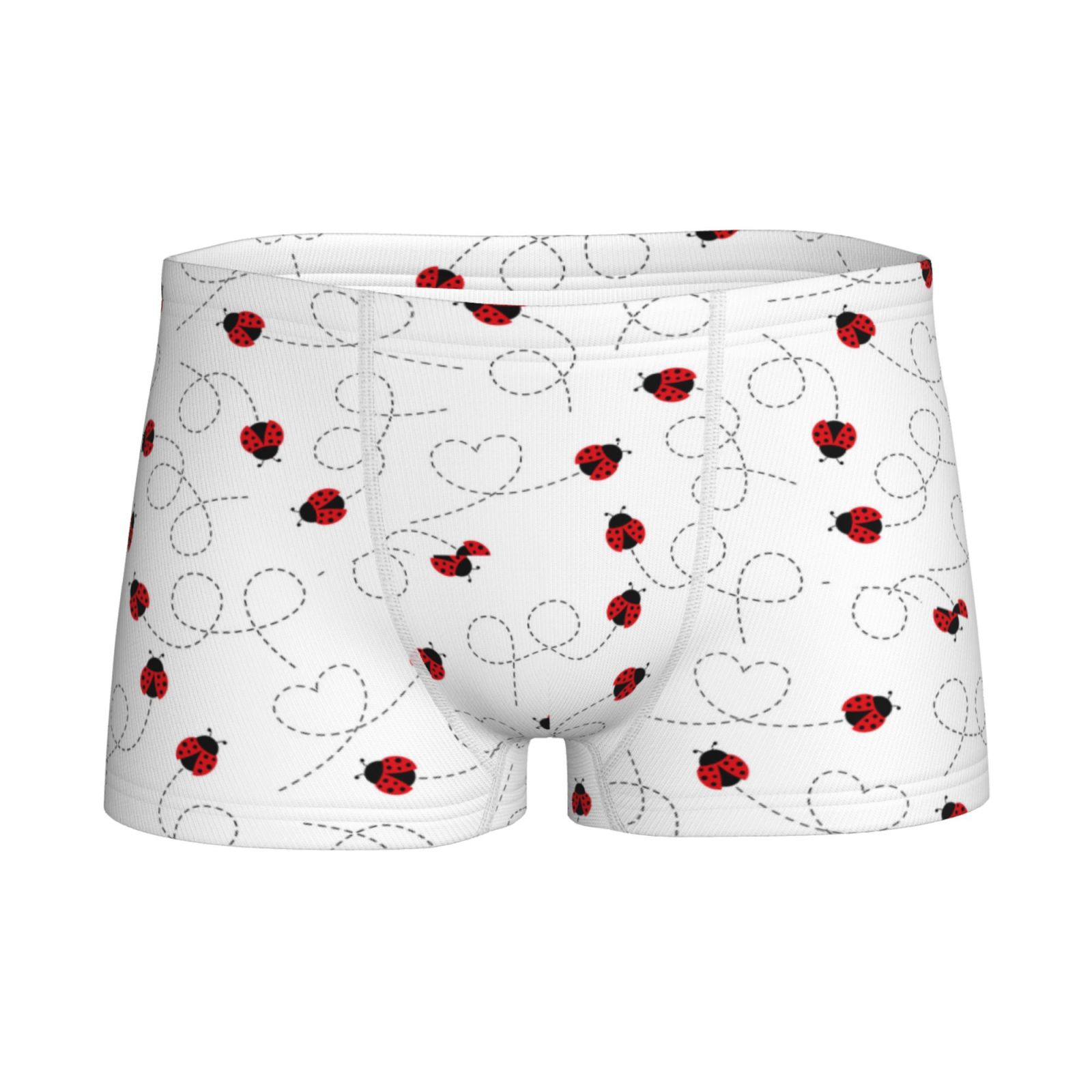 Logiee Ladybugs Flying On Dotted Route Print Boys' Boxer Briefs,Tween ...