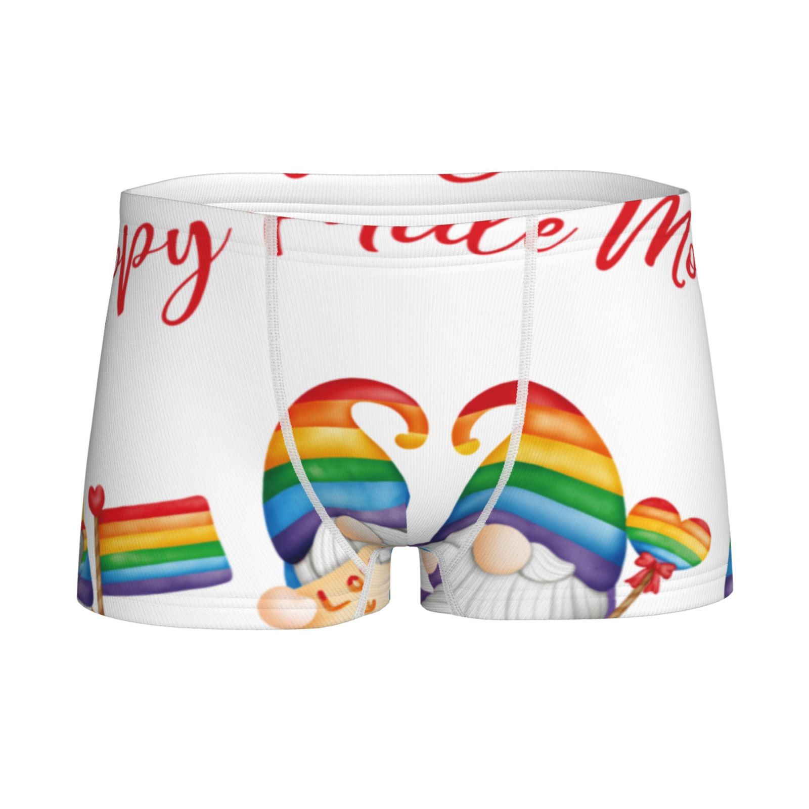 Logiee Lgbt Gnome Print Boys' Boxer Briefs,Tween Boy Underwear-Medium ...