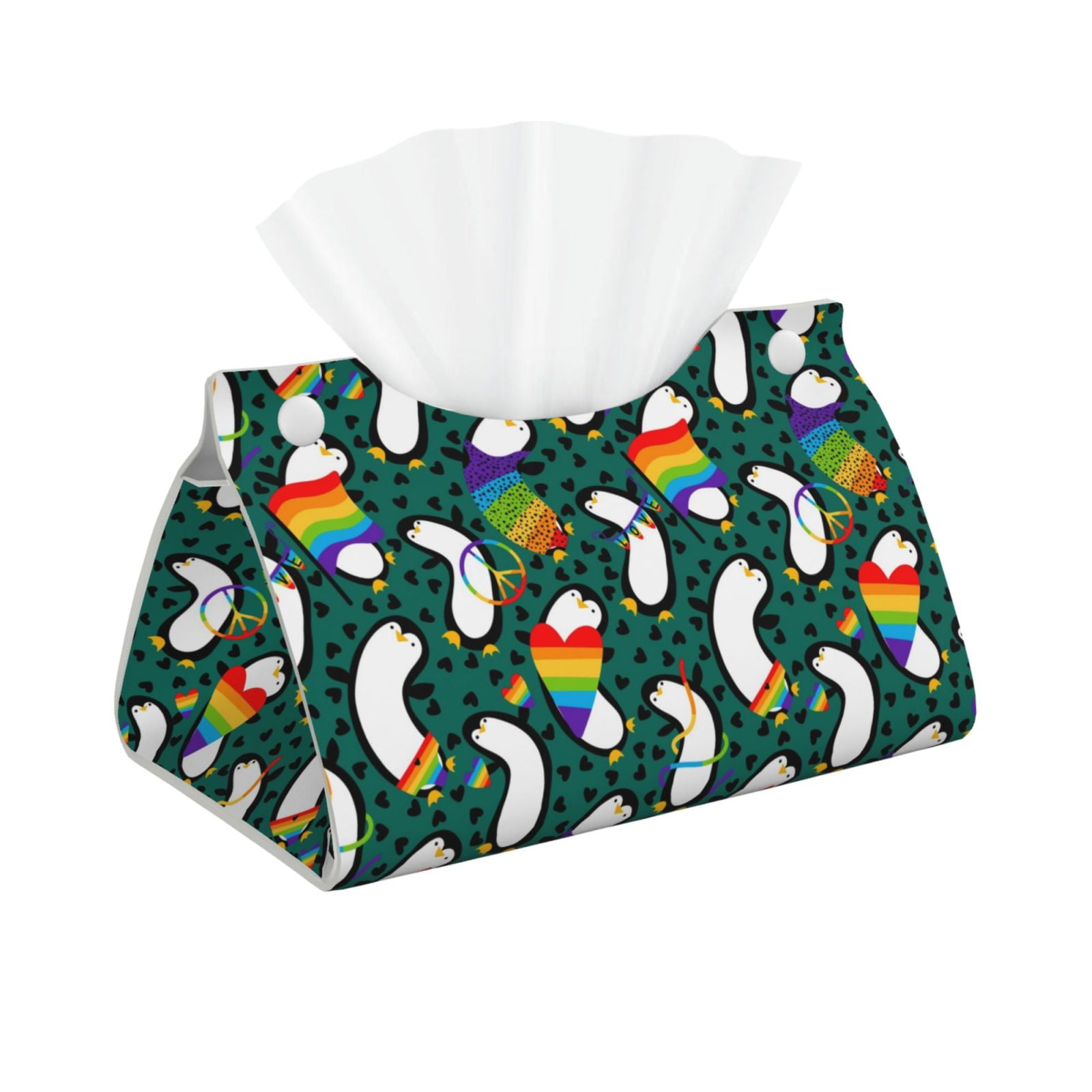 Logiee Lgbt Penguin Print Tissue Box Cover,Stylish Tissue Box Holder ...