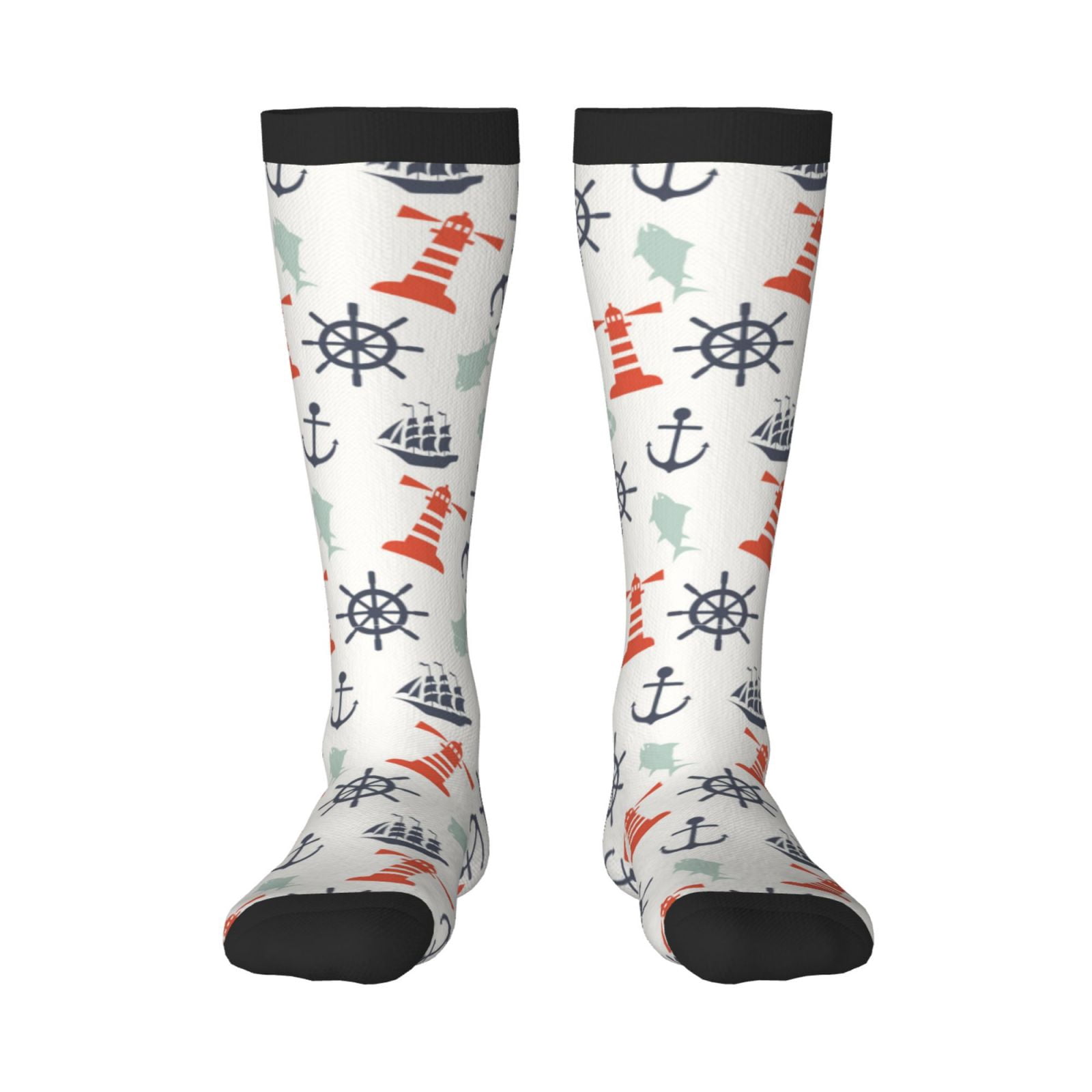 Logiee Lighthouse Sailboat Print Gift Stocking Stuffers,Adult Stockings ...
