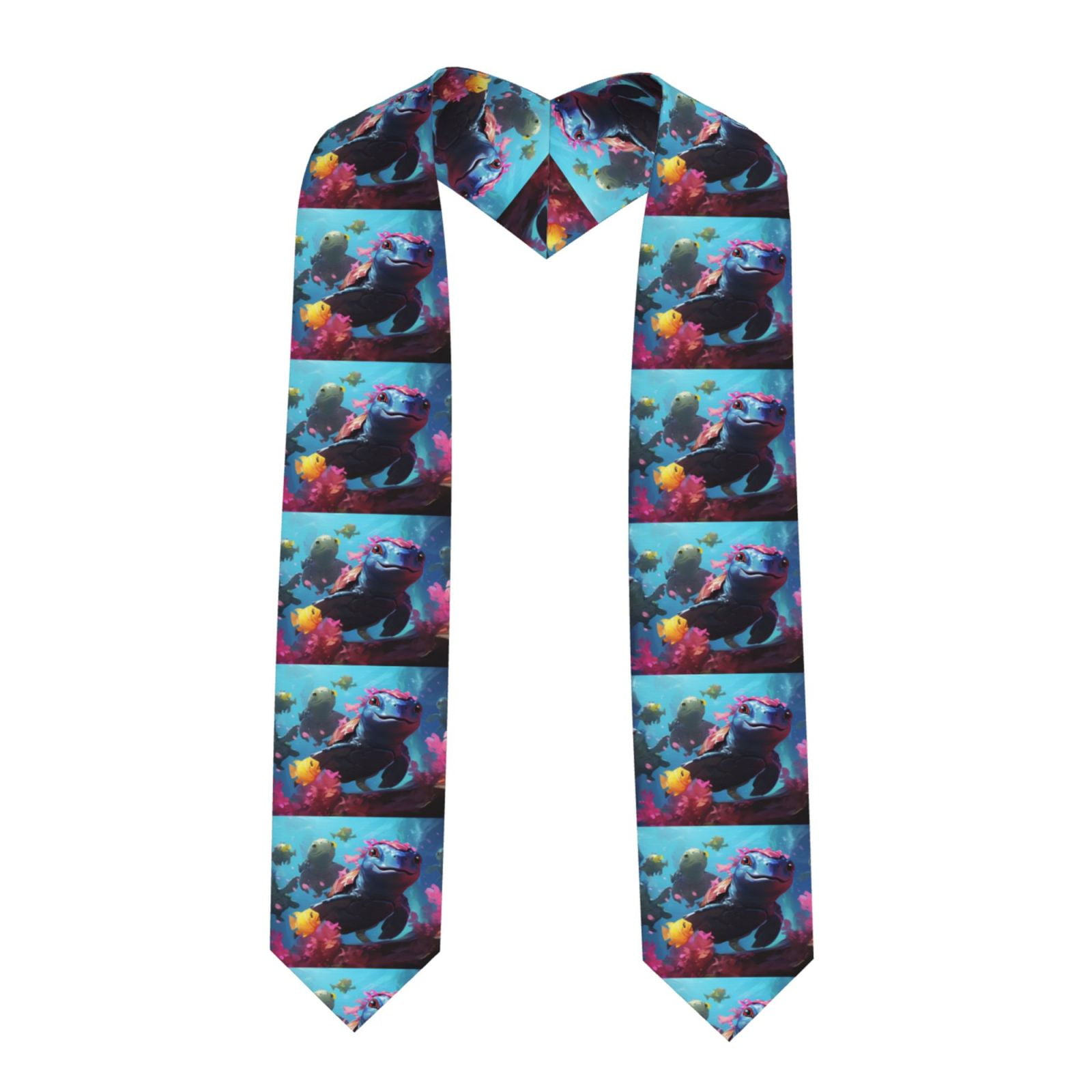 Logiee Lively Cute Turtle Print Unisex Adult Graduation Stole Shawl 72 ...