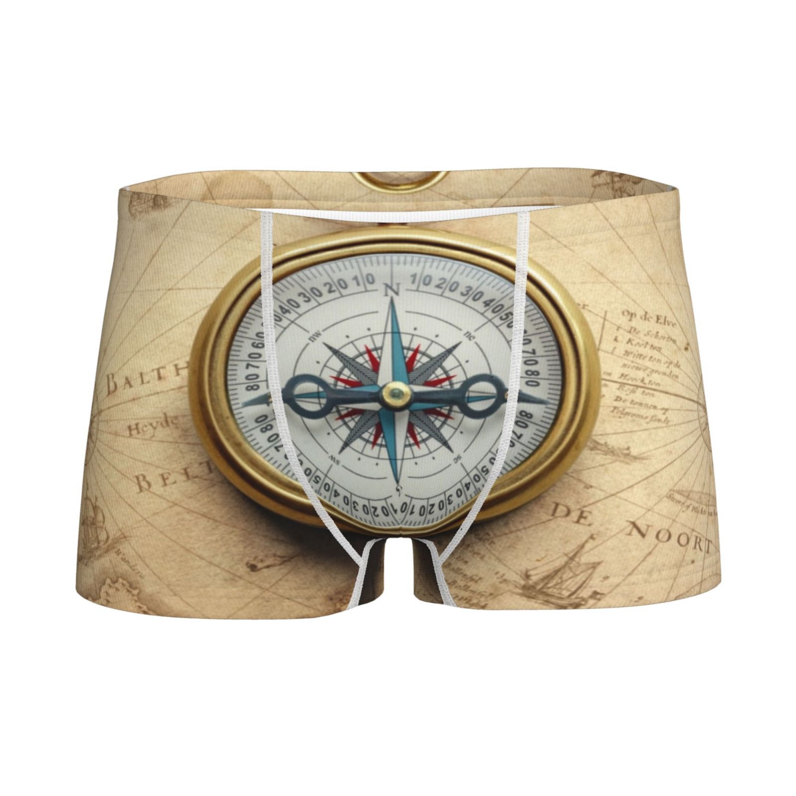 Logiee Magnetic Old Compass On World Map Print Boys' Boxer Briefs,Tween ...