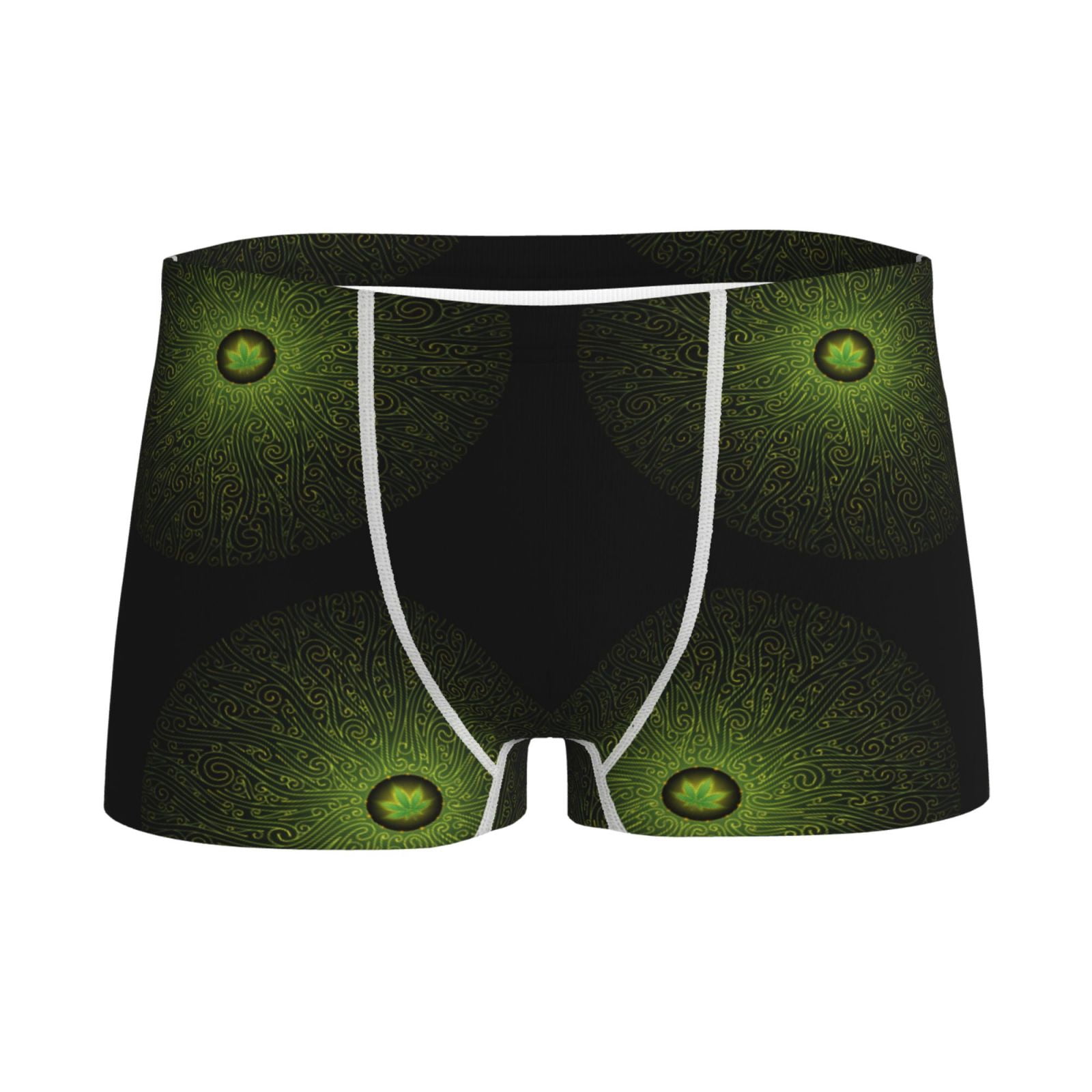 Logiee Mandala With Marijuana Leaf Print Boys' Boxer Briefs,Tween Boy ...