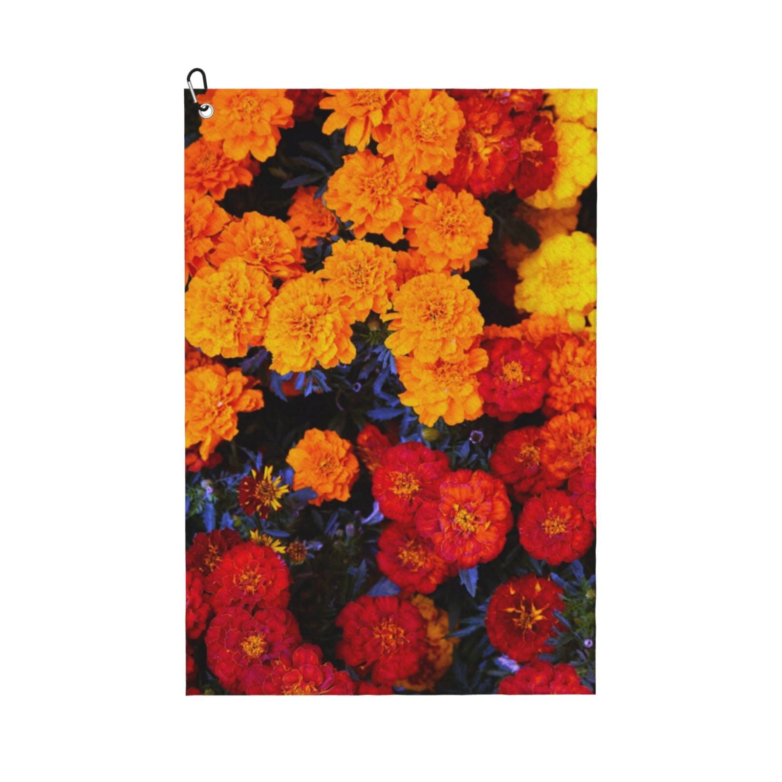 Logiee Marigold Flowers In Different Colors Print Golf Towels,16" x 24 ...