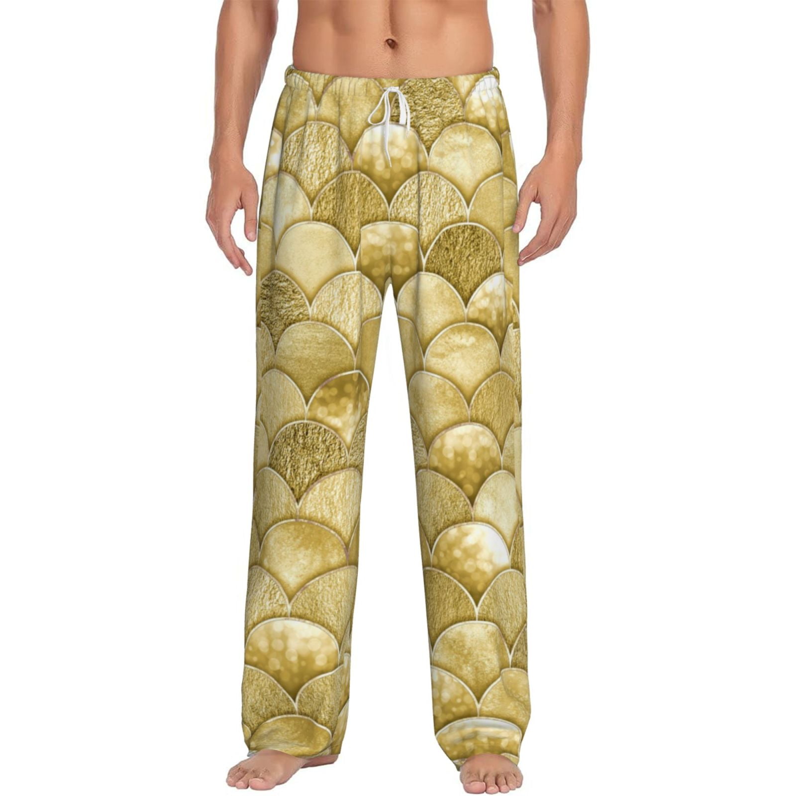 Logiee Mermaid Fish Scale Print Pajama Pants for Men,Men’s Pajama ...