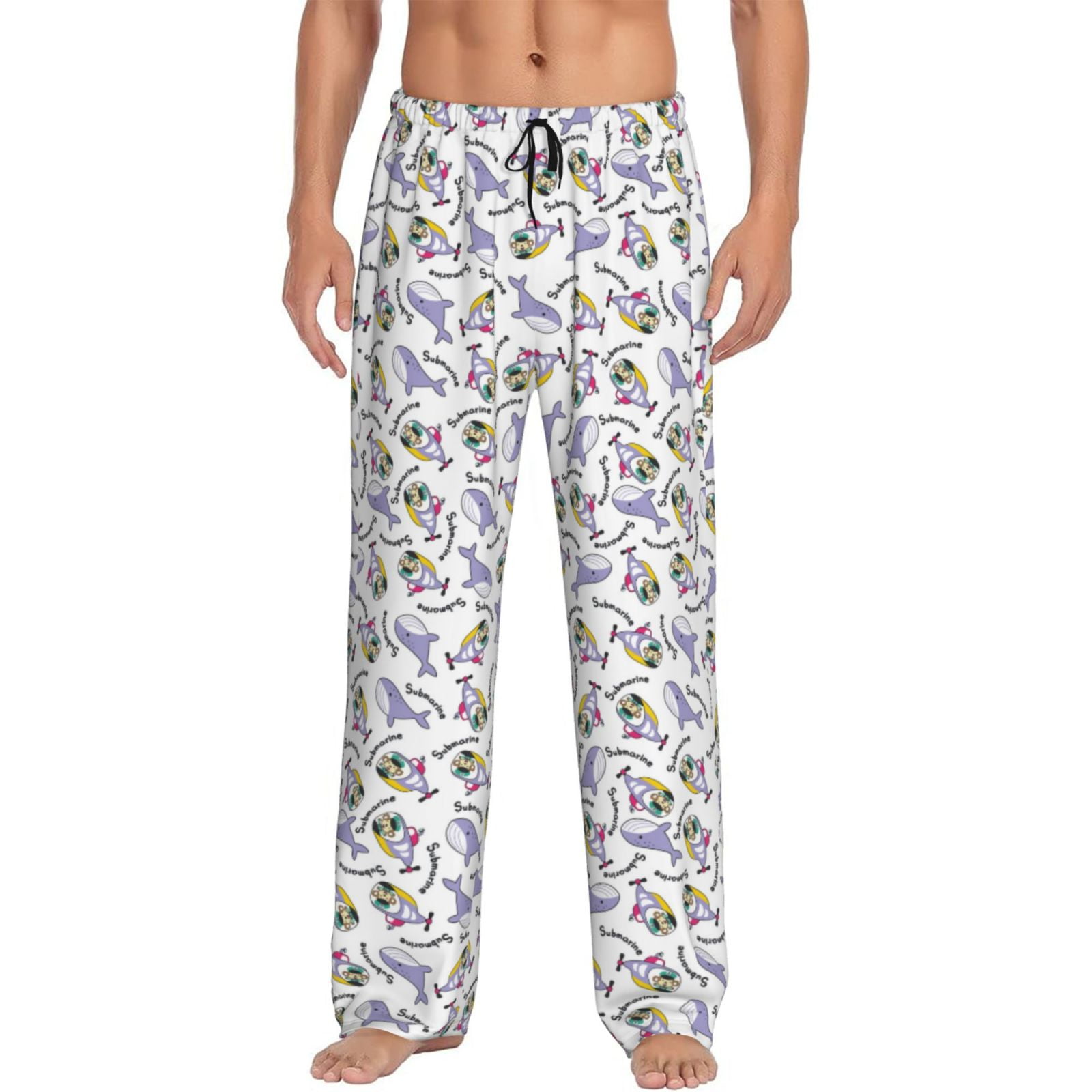 Logiee Monkey Submarine Captain Print Pajama Pants for Men,Men’s Pajama ...