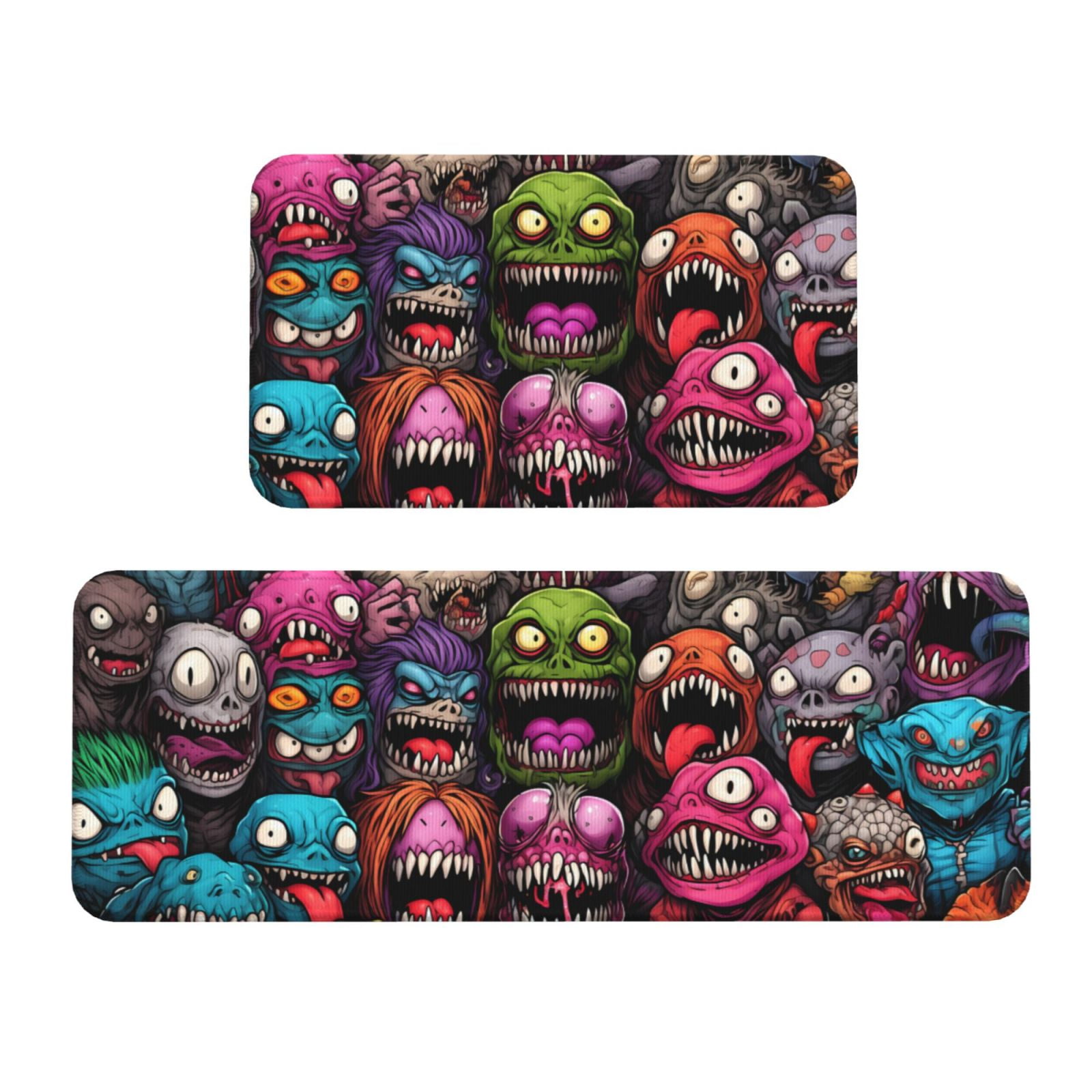 Logiee Monstrous Cartoon Characters Print Kitchen Mats for Floor Sets ...