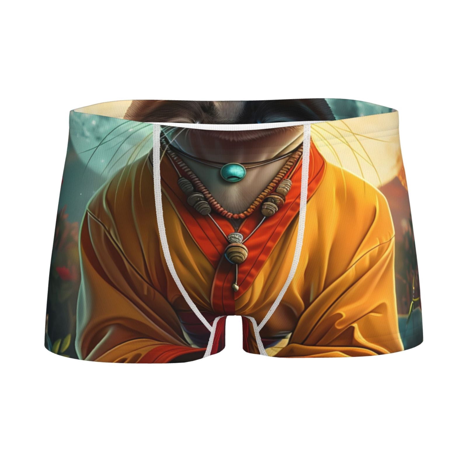 Logiee Moonlit Hairless Cat Monk Print Boys' Boxer Briefs,Tween Boy ...