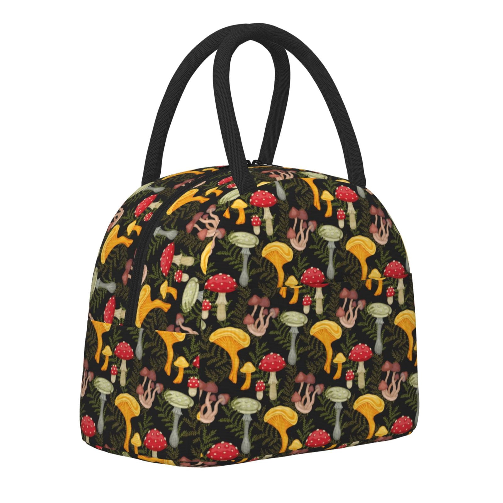 Logiee Mushrooms And Fern Stems Print Lunch Bag for Women & Men,Adult ...