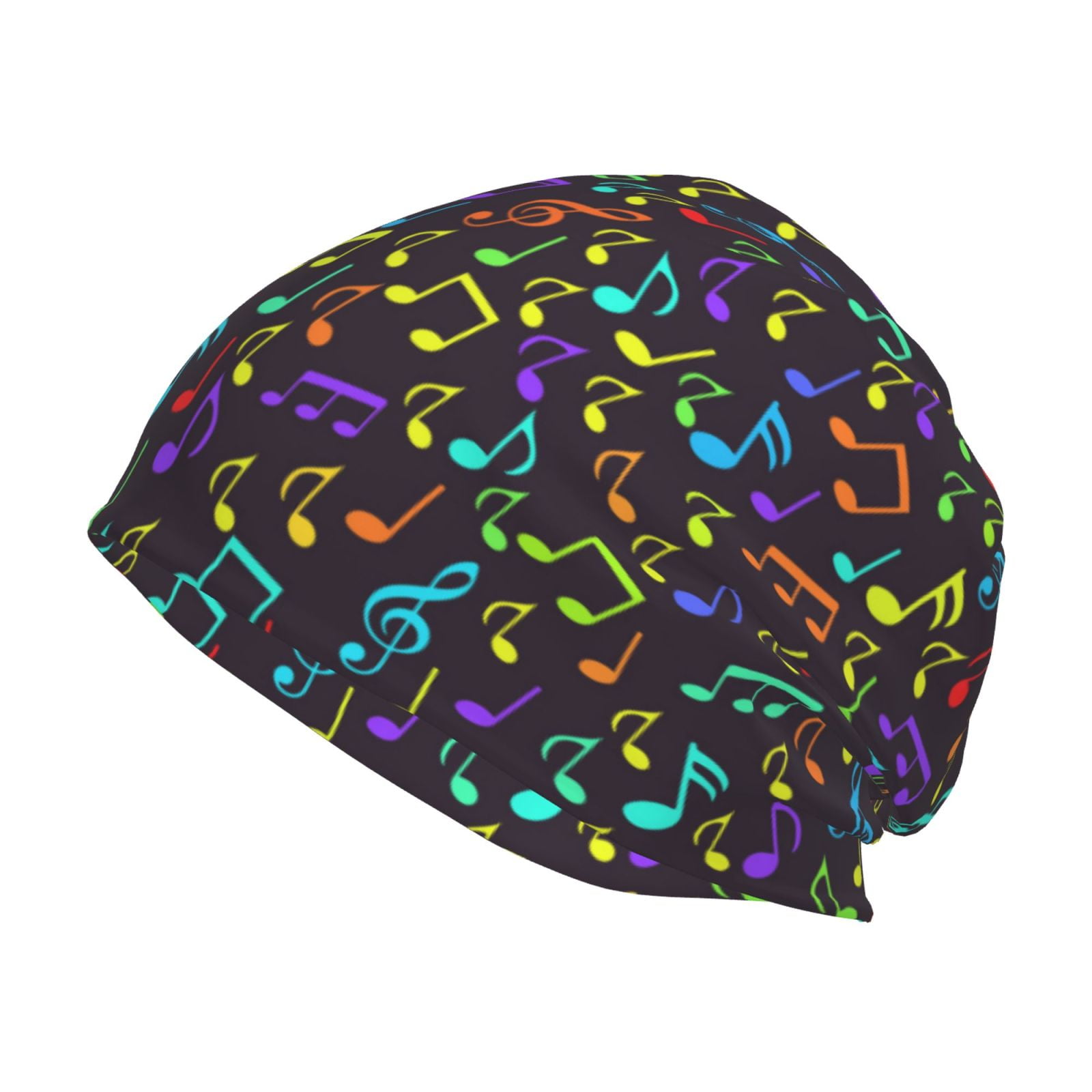 Logiee Musical Notes Print Unisex Knit Beanie for Men Women Winter Hat ...
