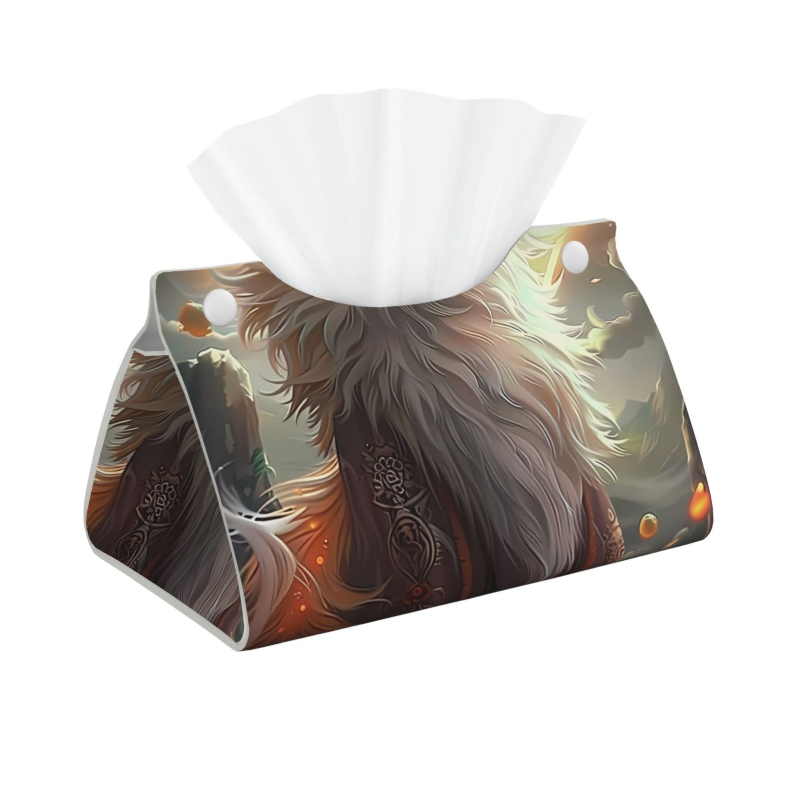 Logiee Mystic Fox With Halo Print Tissue Box Cover,Stylish Tissue Box ...