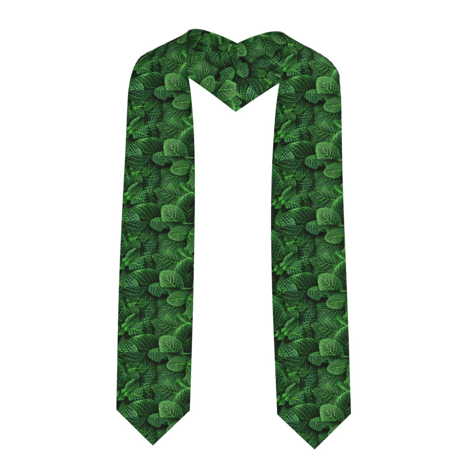 Logiee Natural Green Leaves Print Unisex Adult Graduation Stole Shawl ...